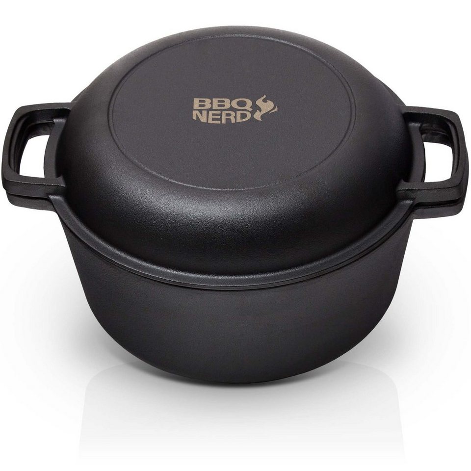 Bbq Nerd Bratentopf Gusseisen 67 L Mit 2 In 1 Funktion Cocotte