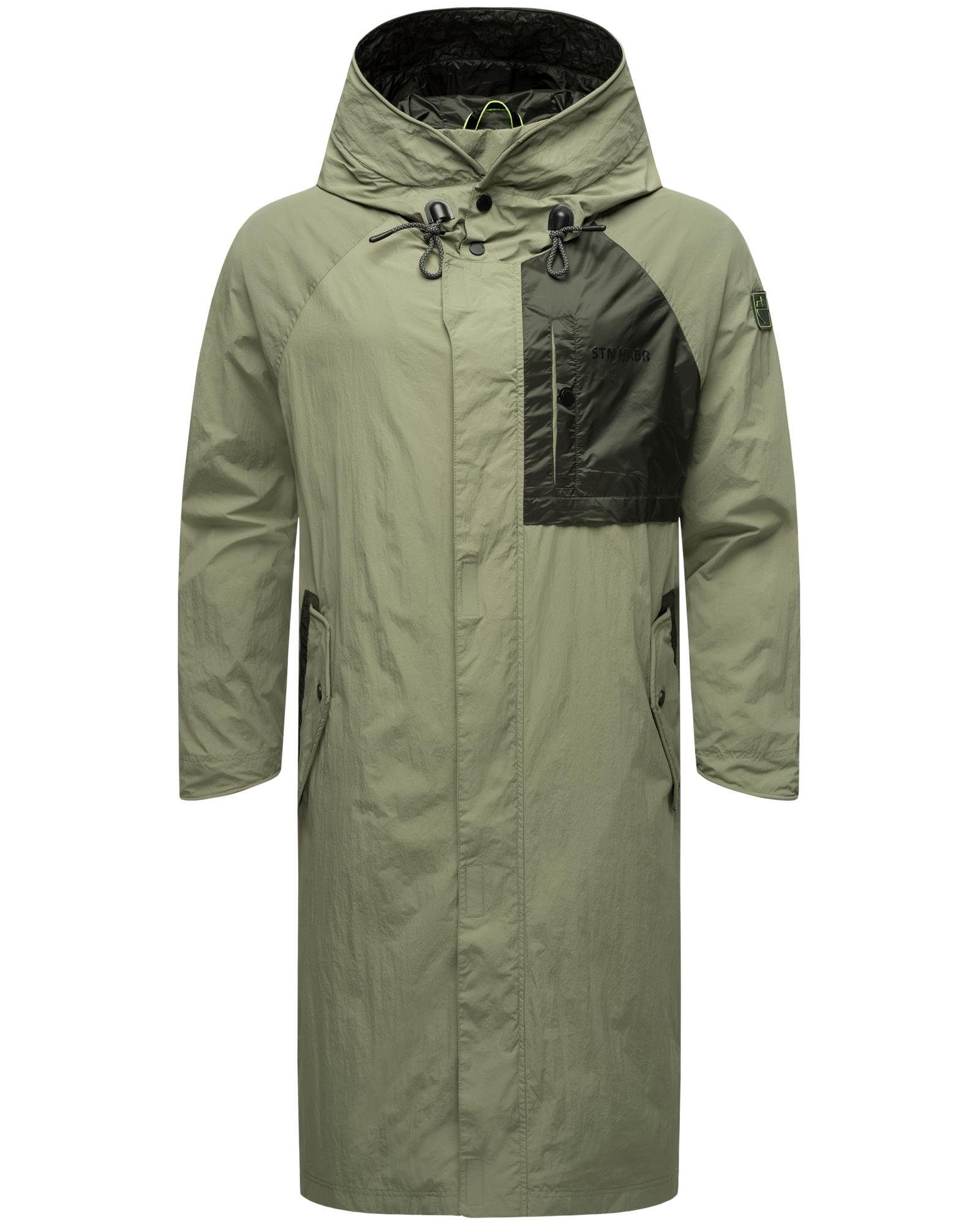 Stone Harbour Regenmantel Zafaar Lange Wasserdichte Herren Regenjacke