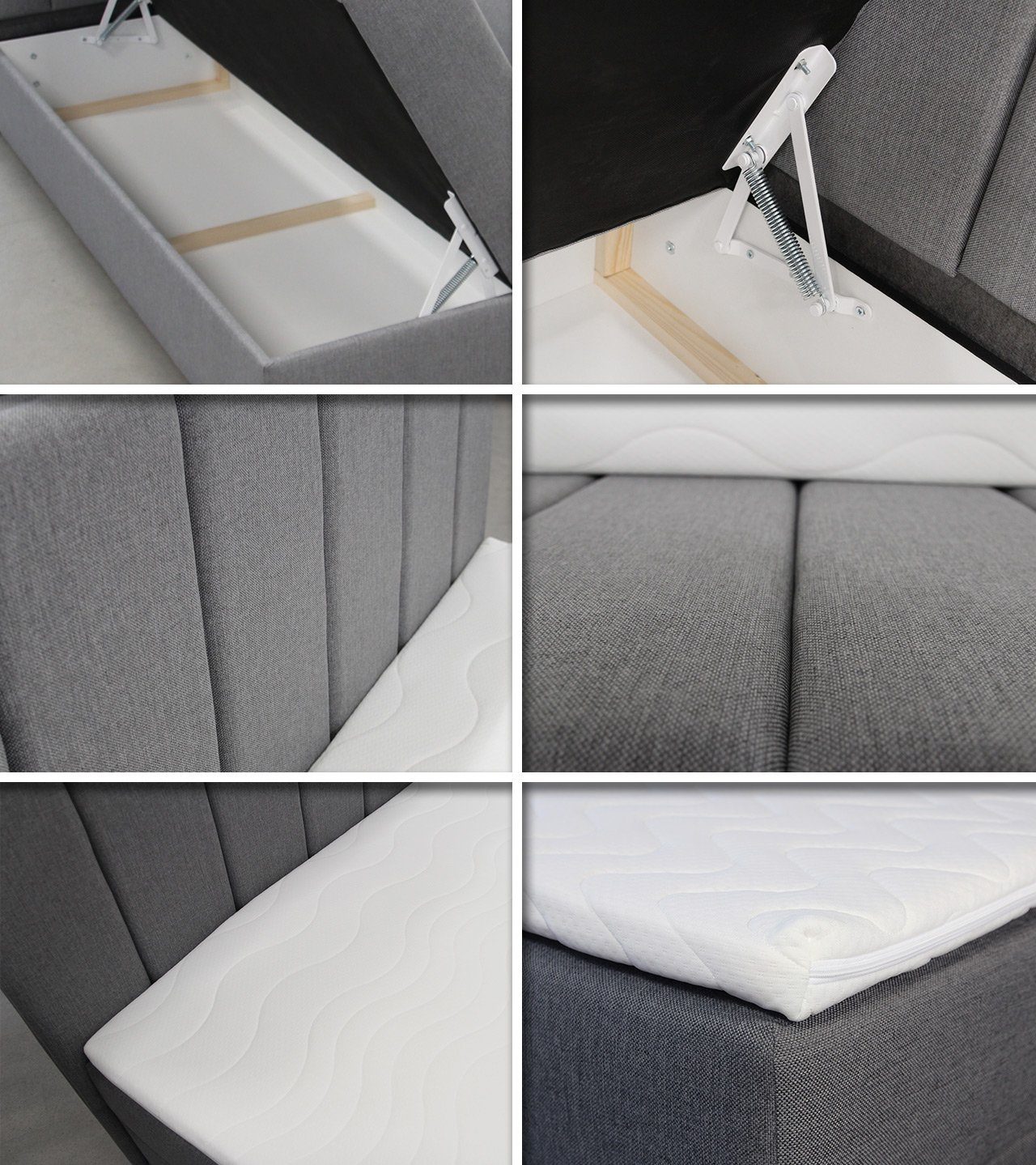 Sofnet Boxbett Star (mit zwei Bettkästen, Bonell-Matratze und Topper ...