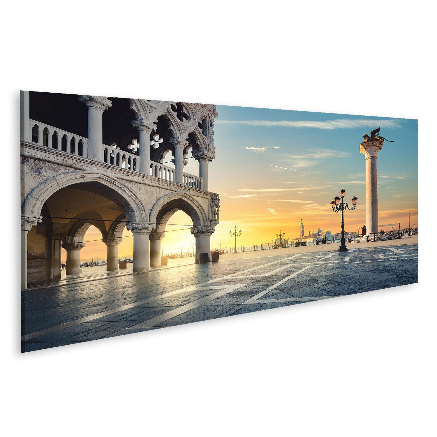 islandburner Leinwandbild Bild auf Leinwand Sonnenuntergang Venedig Sonnenaufgang San Marco Vene