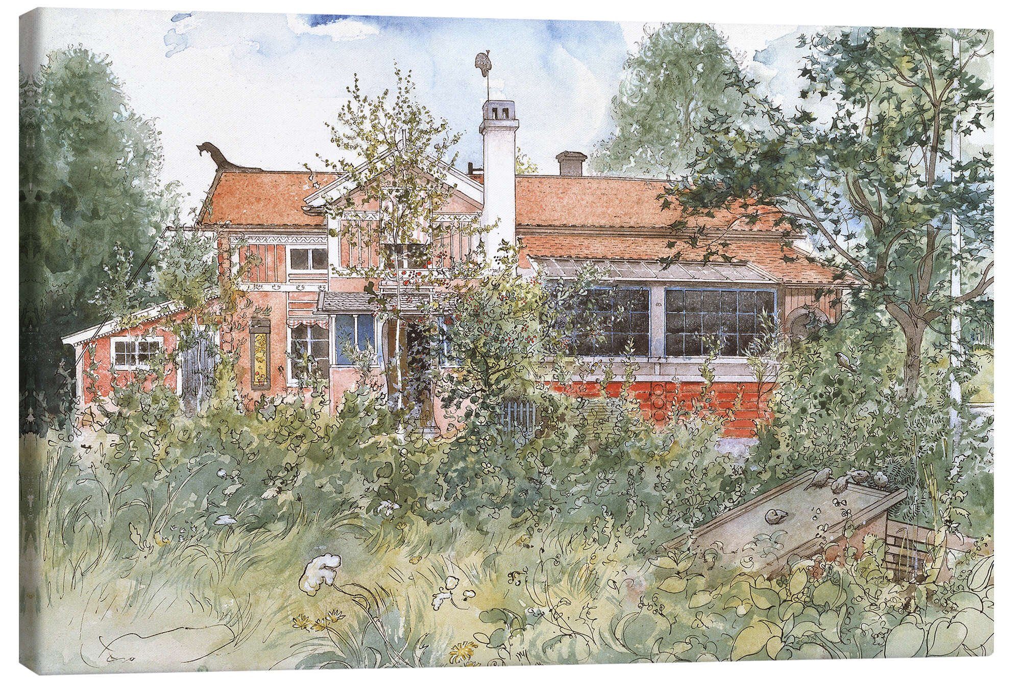 Posterlounge Leinwandbild Carl Larsson Haus In Sundborn Malerei
