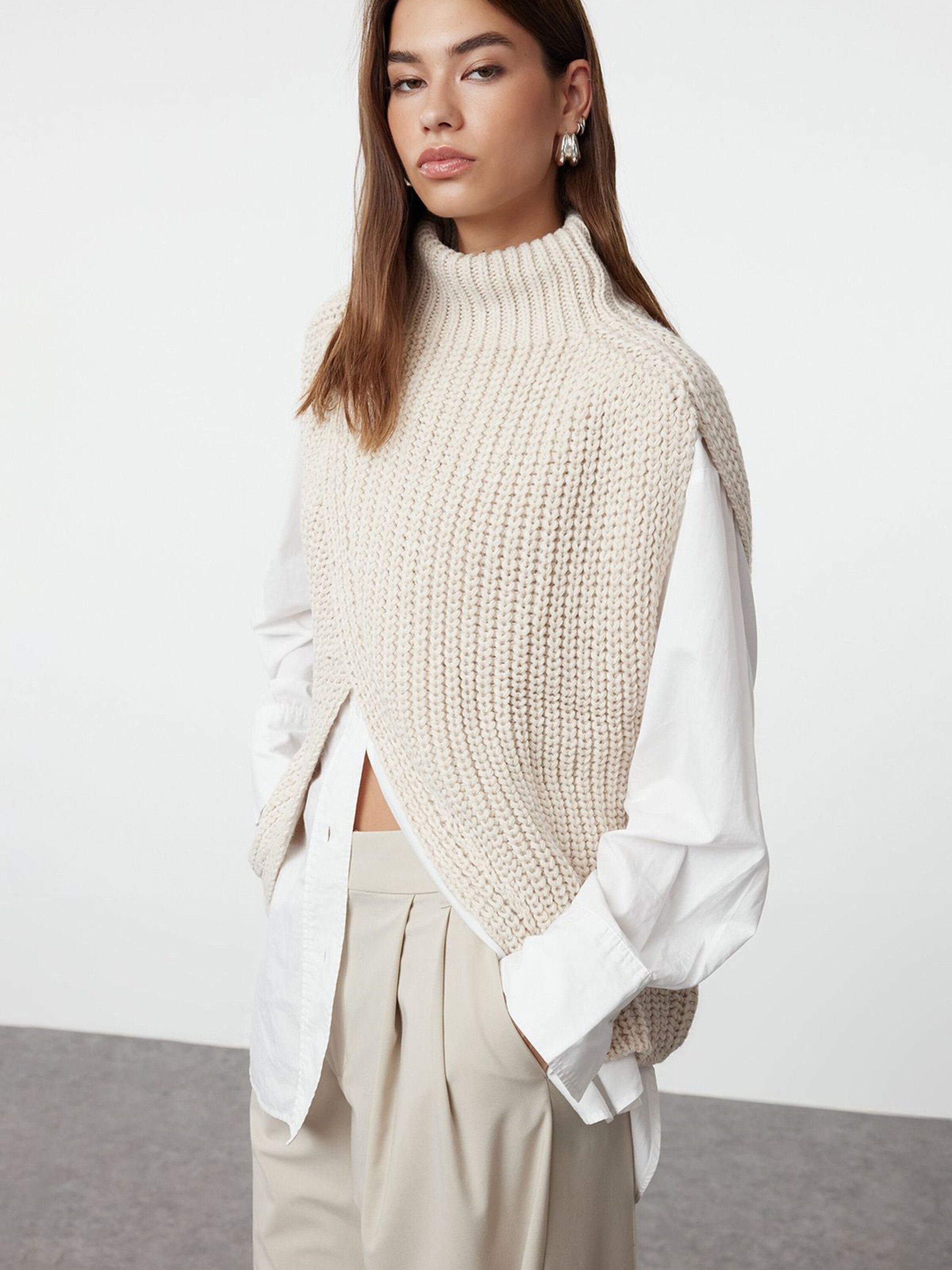 Trendyol Strickpullover 1 Tlg Weiteres Detail Ton In Ton Nähte