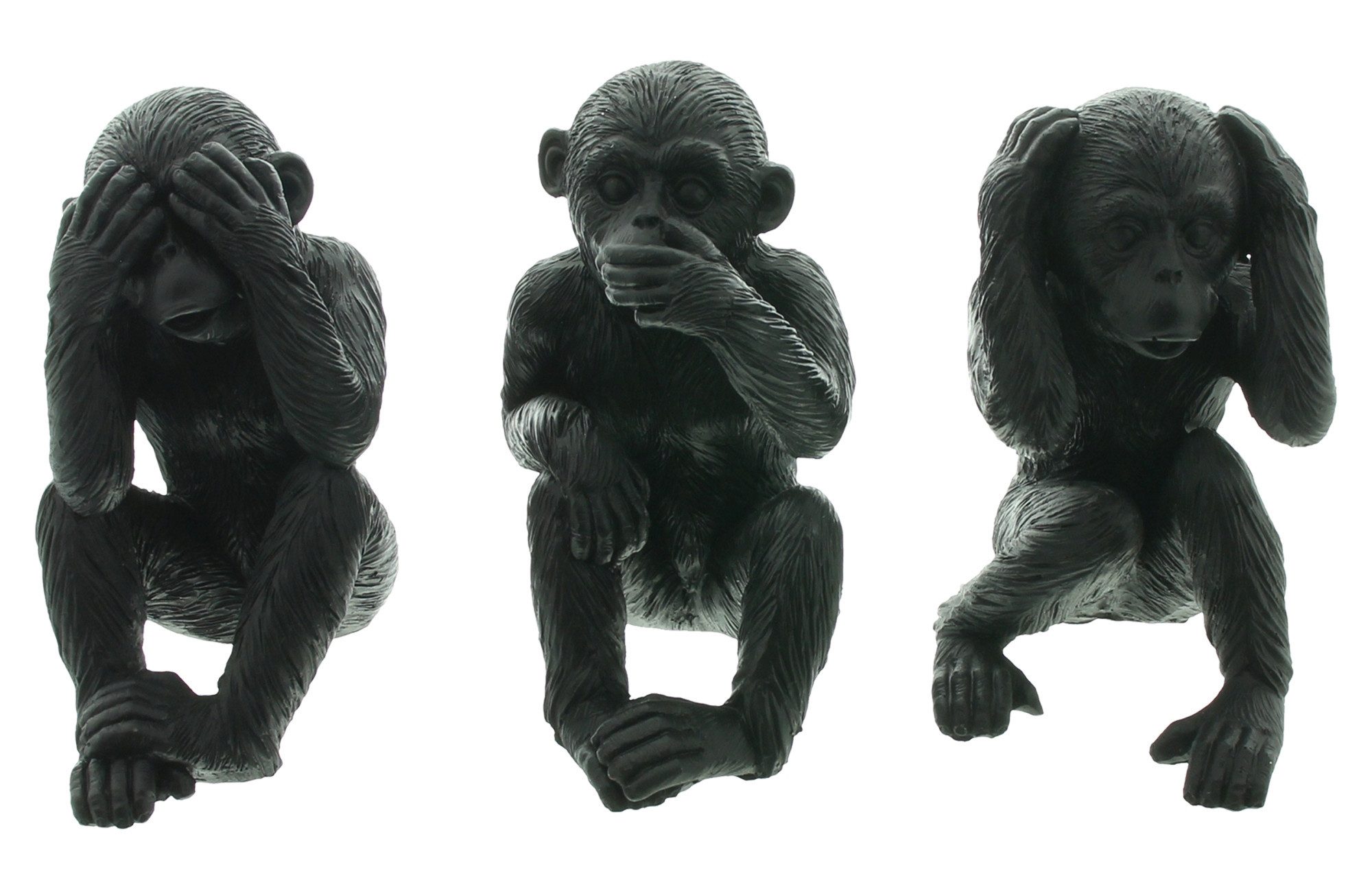 Frank Flechtwaren Dekofigur Figur Affentrio 3er Set