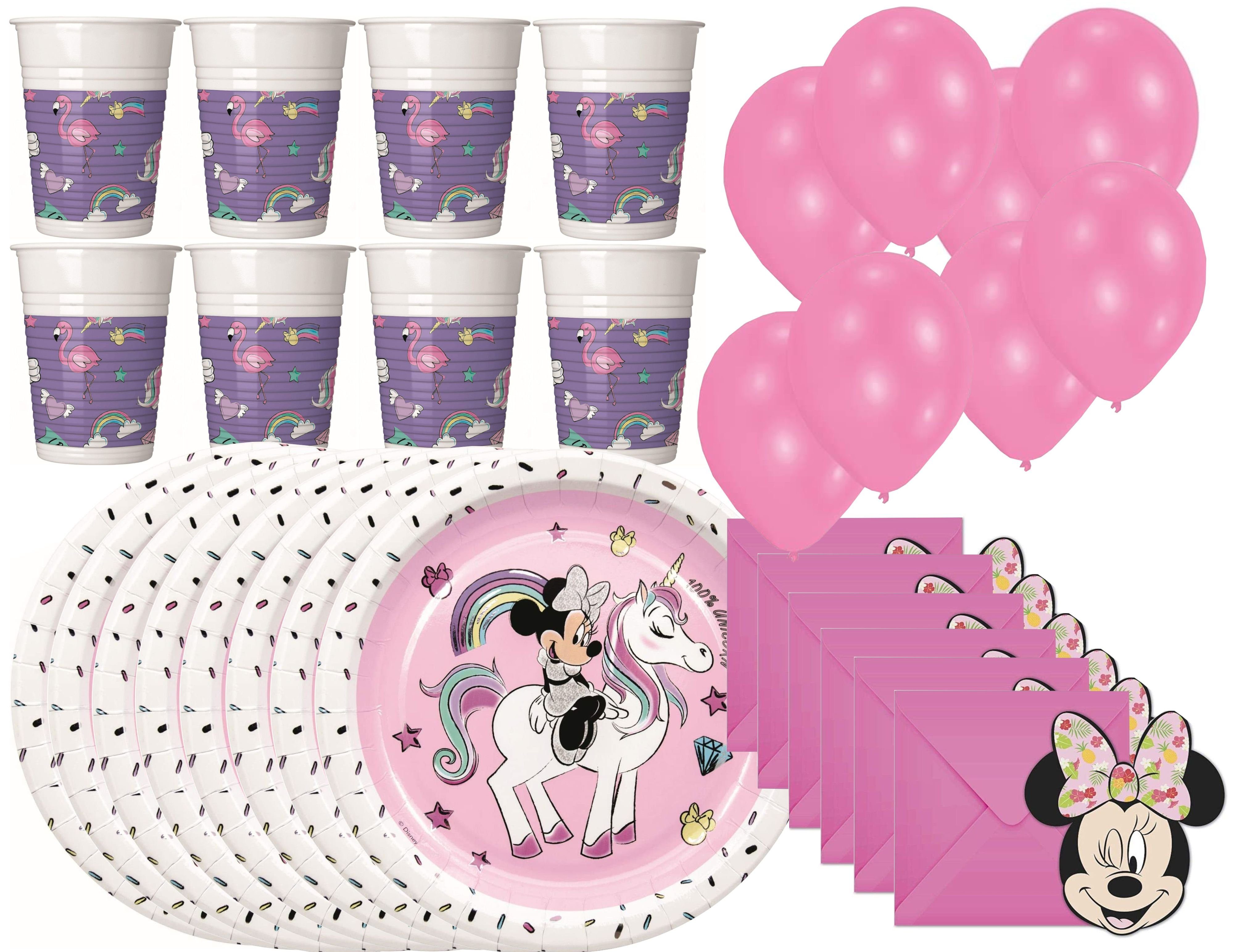 Procos Einweggeschirr Set Minnie Maus Kindergeburtstags Set Ii 47
