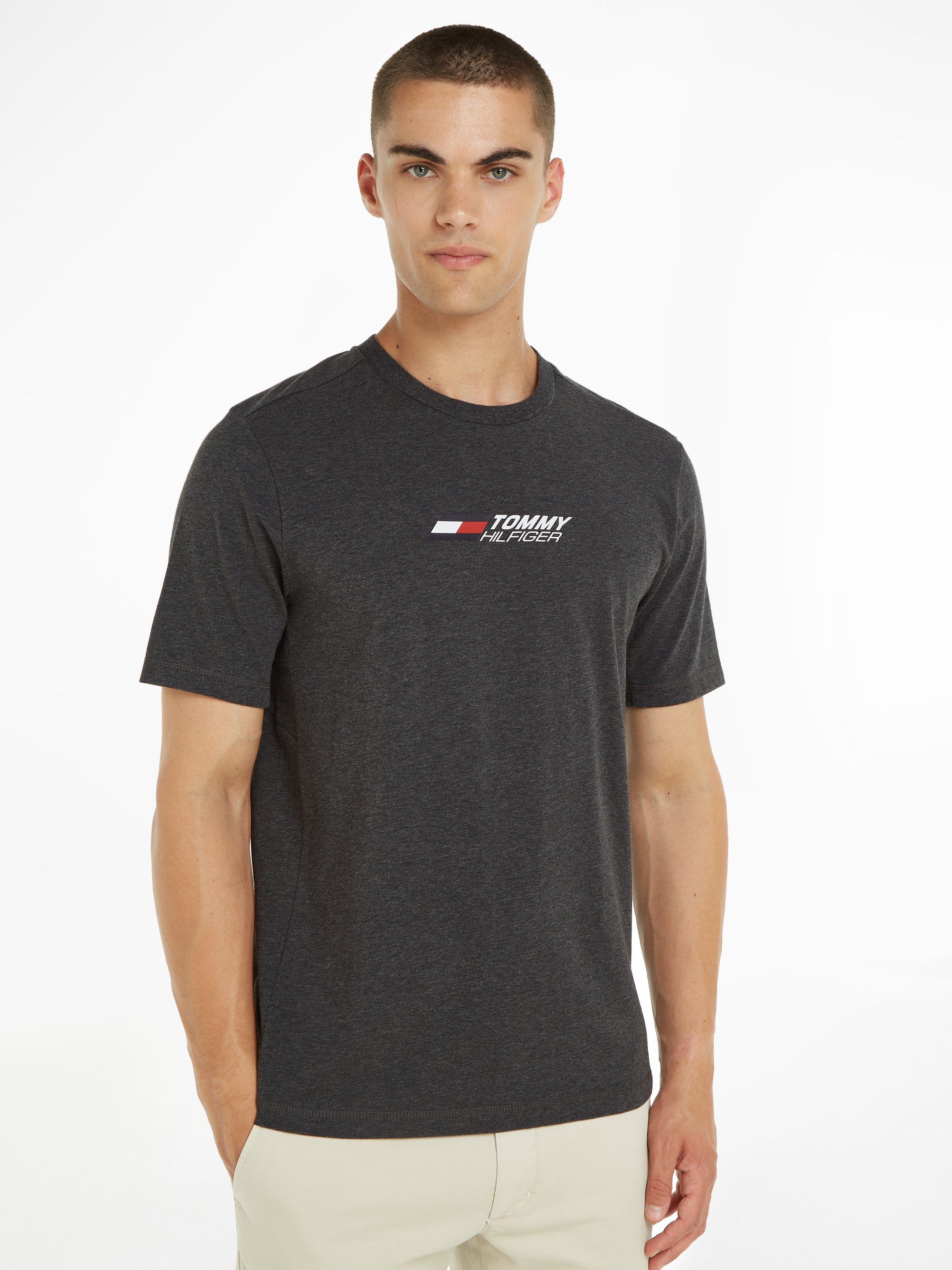 Tommy Hilfiger Sport T Shirt ESSENTIAL BIG LOGO TEE mit Tommy Hilfiger Logodruck auf der Brust