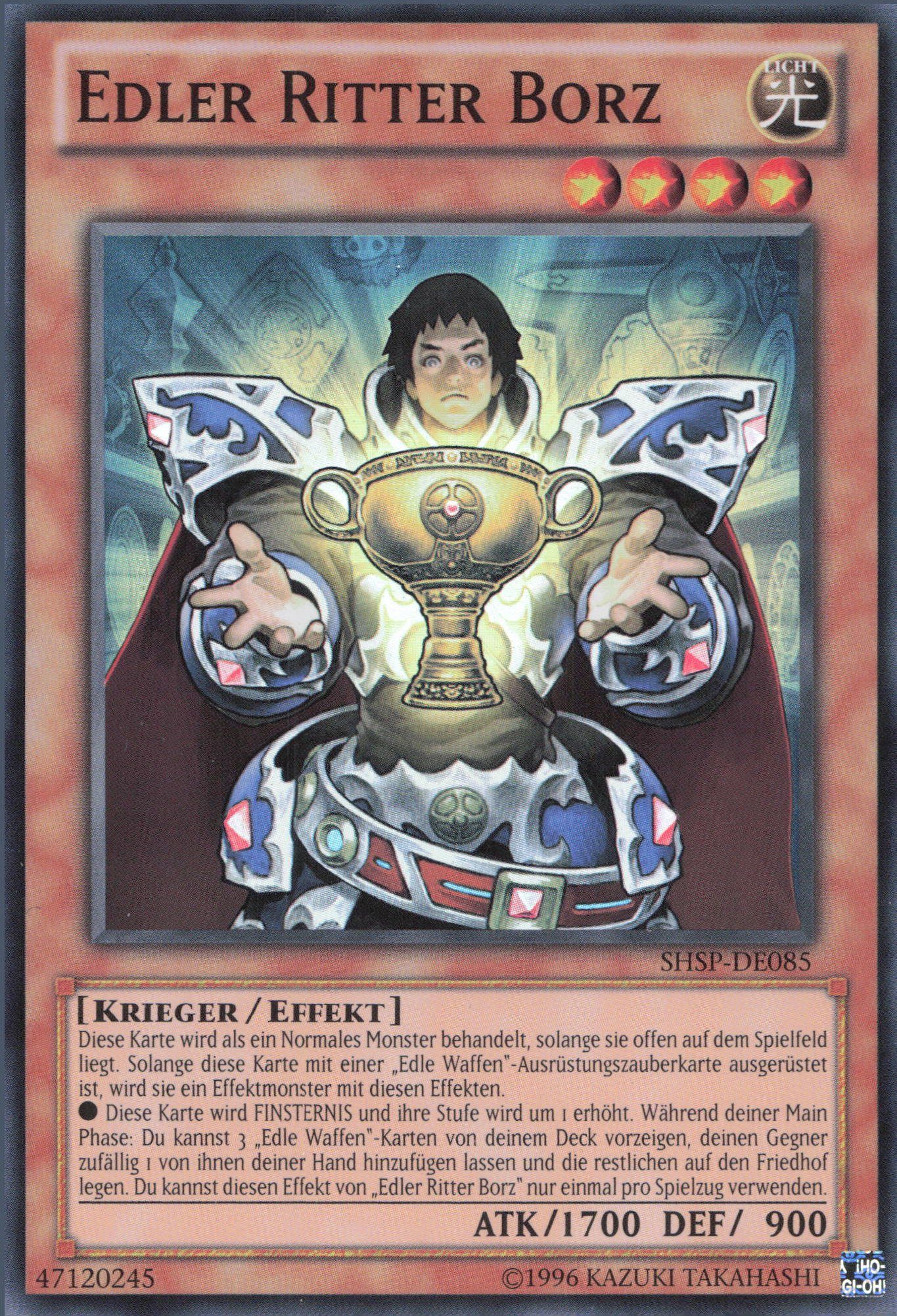 Recollectibles Sammelkarte Yugioh Karte Edler Ritter Borz Deutsch Yu