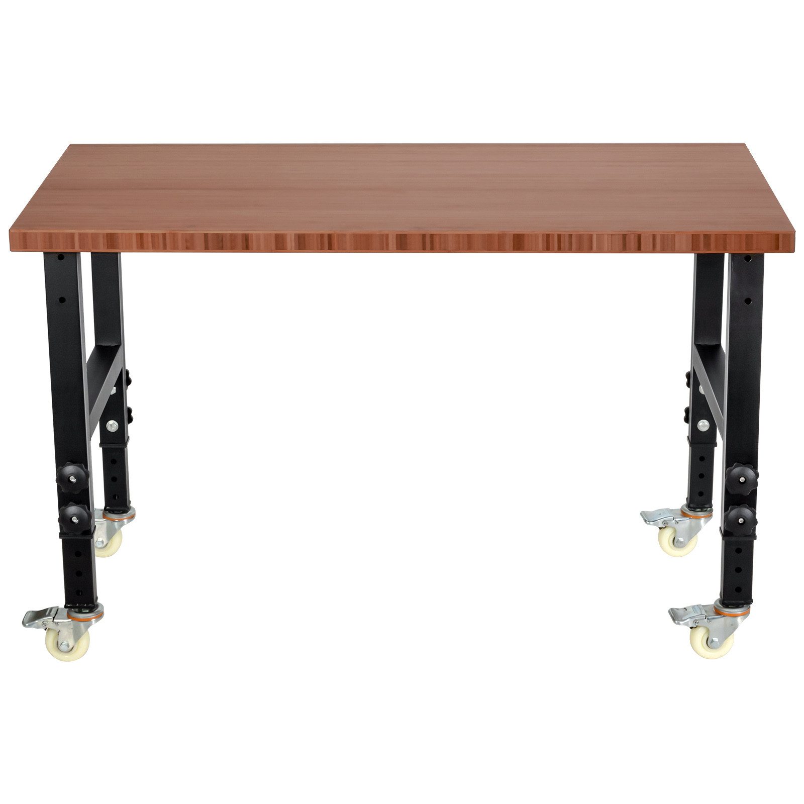 COSTWAY Werkbank, Höhenverstellbar, mit Rollen & Arbeitsfläche, 120cm