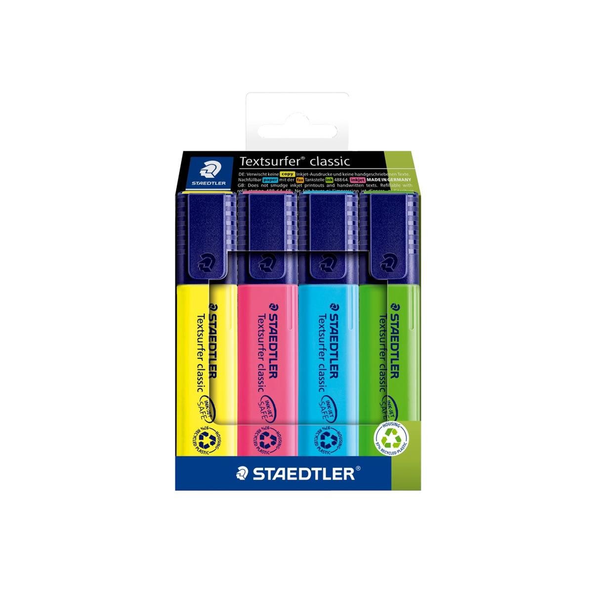 STAEDTLER Marker STAEDTLER Textmarker Textsurfer 364 C4 sort 4St ...