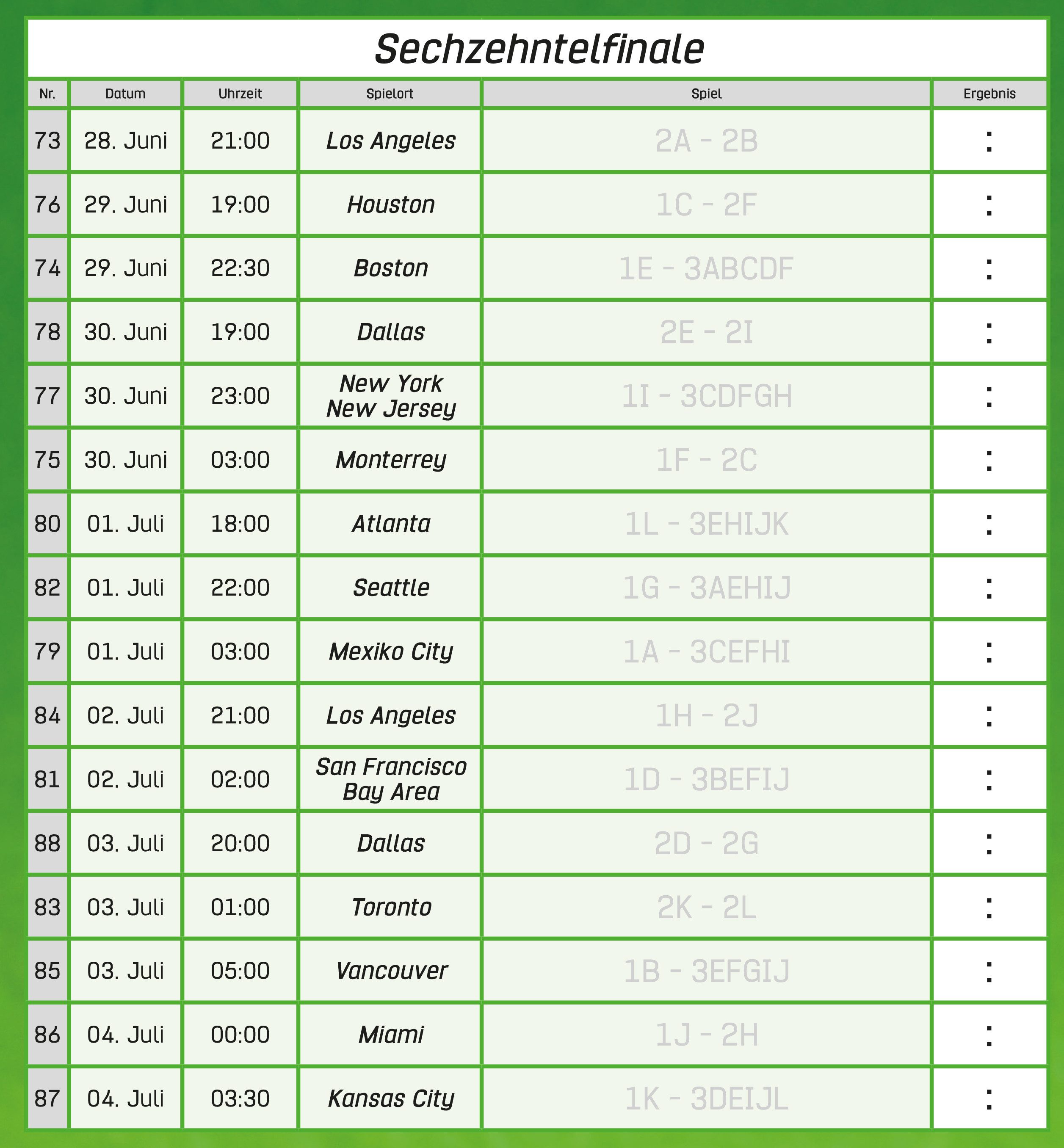 Poster XXL Fussball WM 2026 Planer mit Playoffs - 100x140 cm, Print