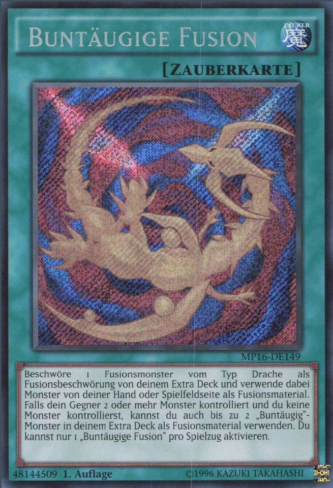 Recollectibles Sammelkarte Yugioh Karte Buntäugige Fusion Deutsch Yu