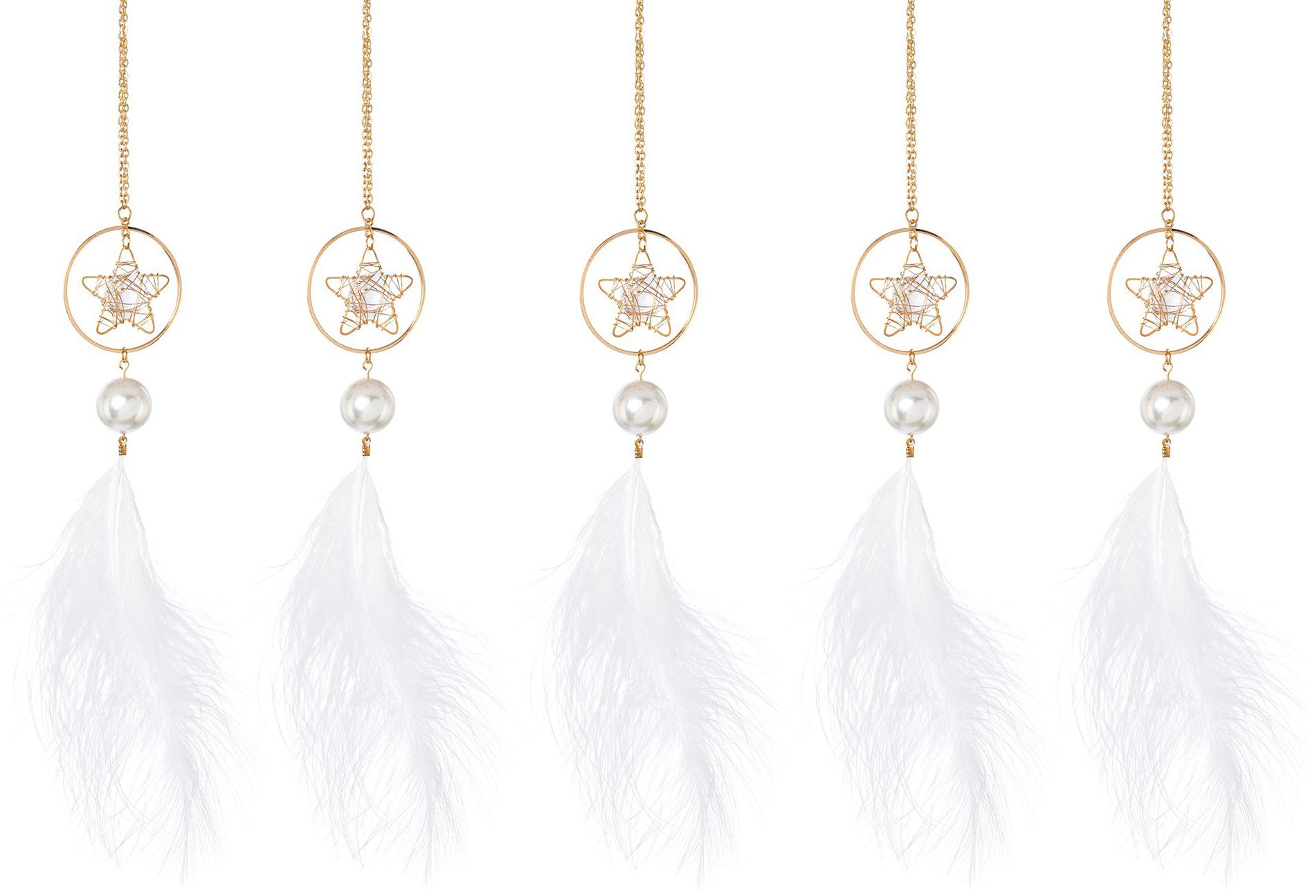 Creativ Deco Baumbehang Stern Weihnachtsdeko Christbaumschmuck Set