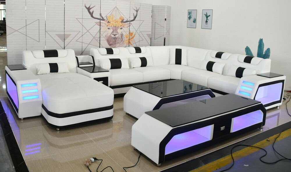 JVmoebel Ecksofa, U Form Wohnlandschaft Modern Luxus Couchen Ecksofa U ...