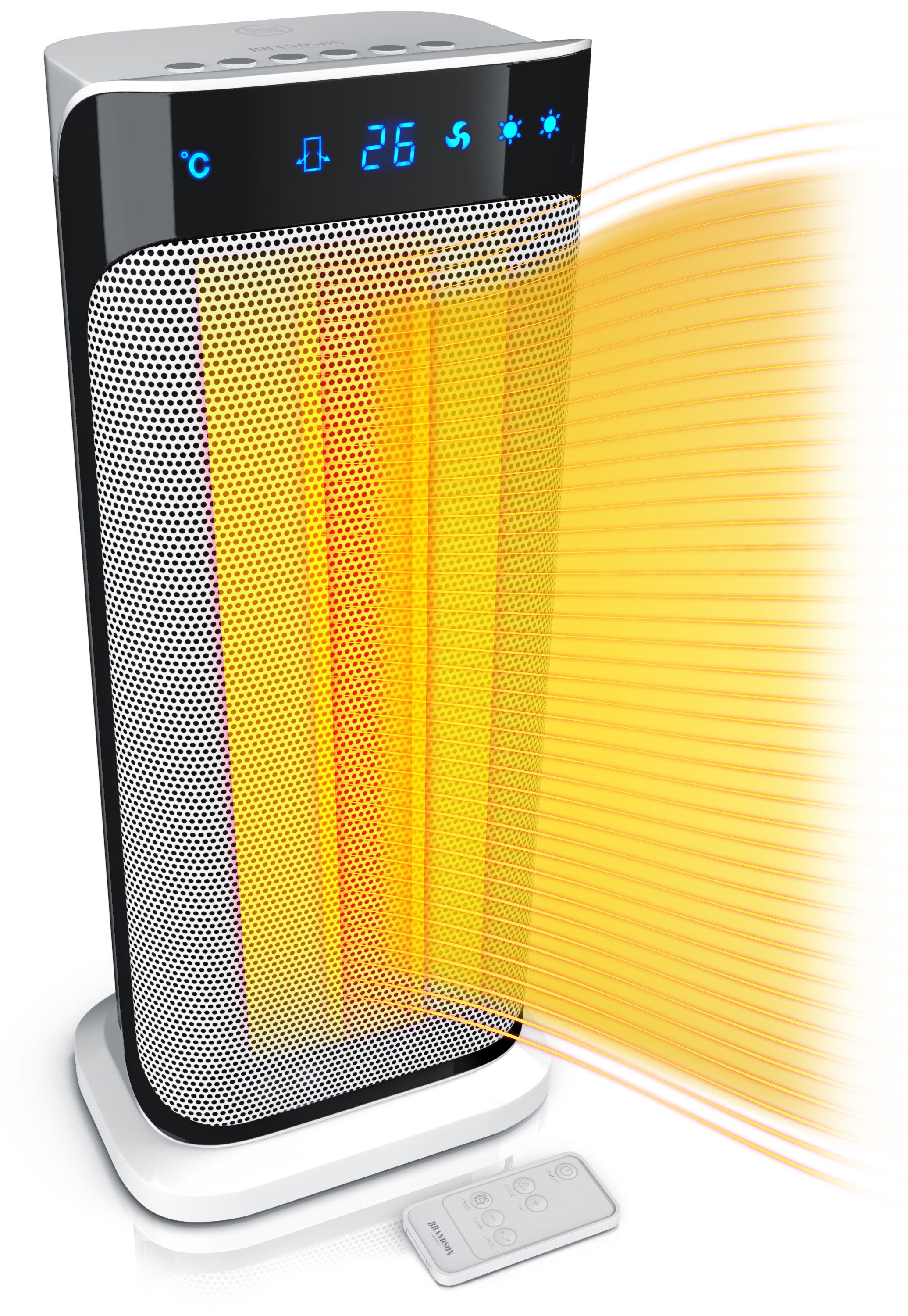 Brandson Heizlüfter 2000 W Oszillation Timer Fernbedienung Leise