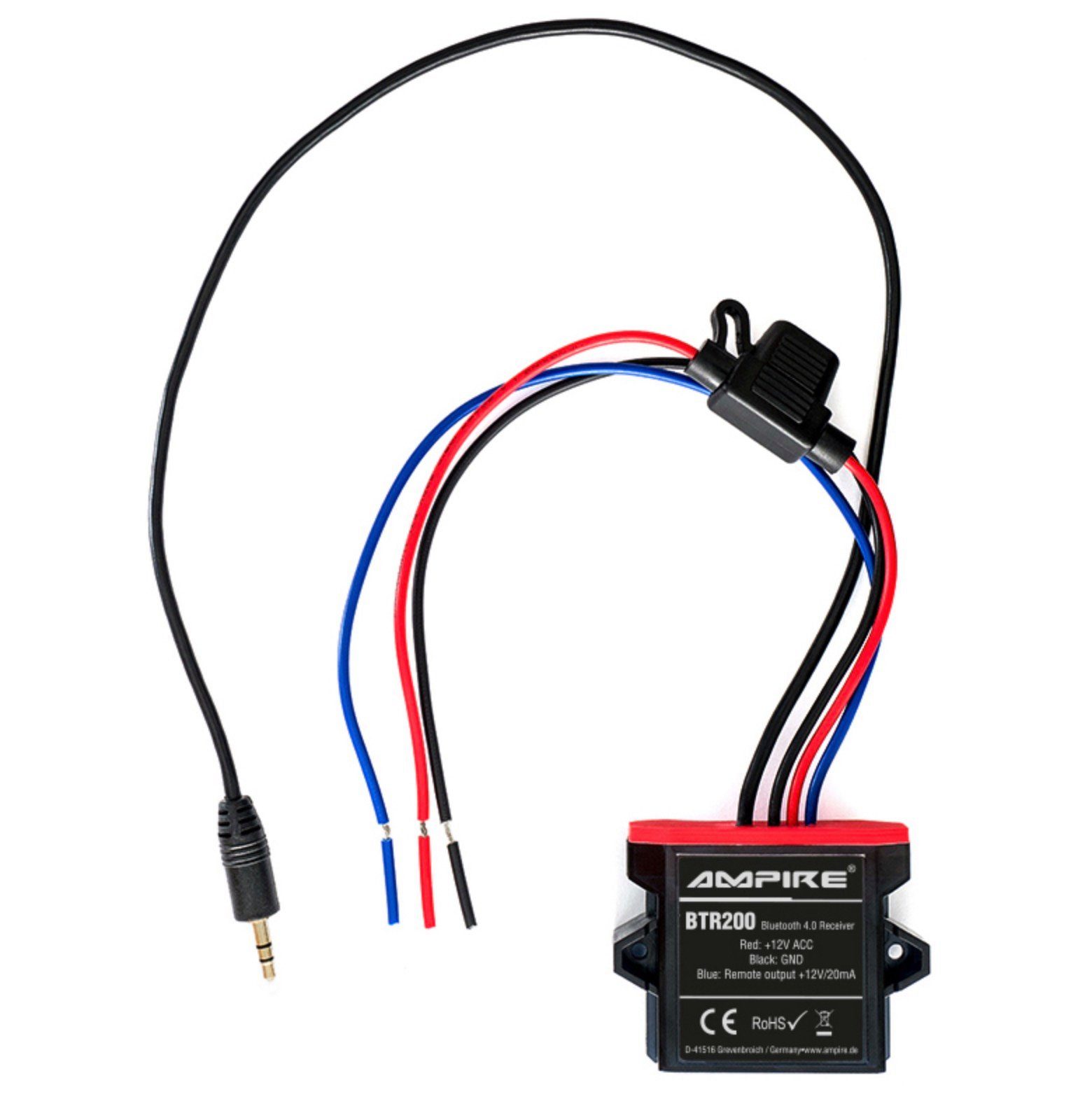 Ampire Ampire BTR200-HD aptX Bluetooth-Adapter mit Chinch & Klinke Auto ...