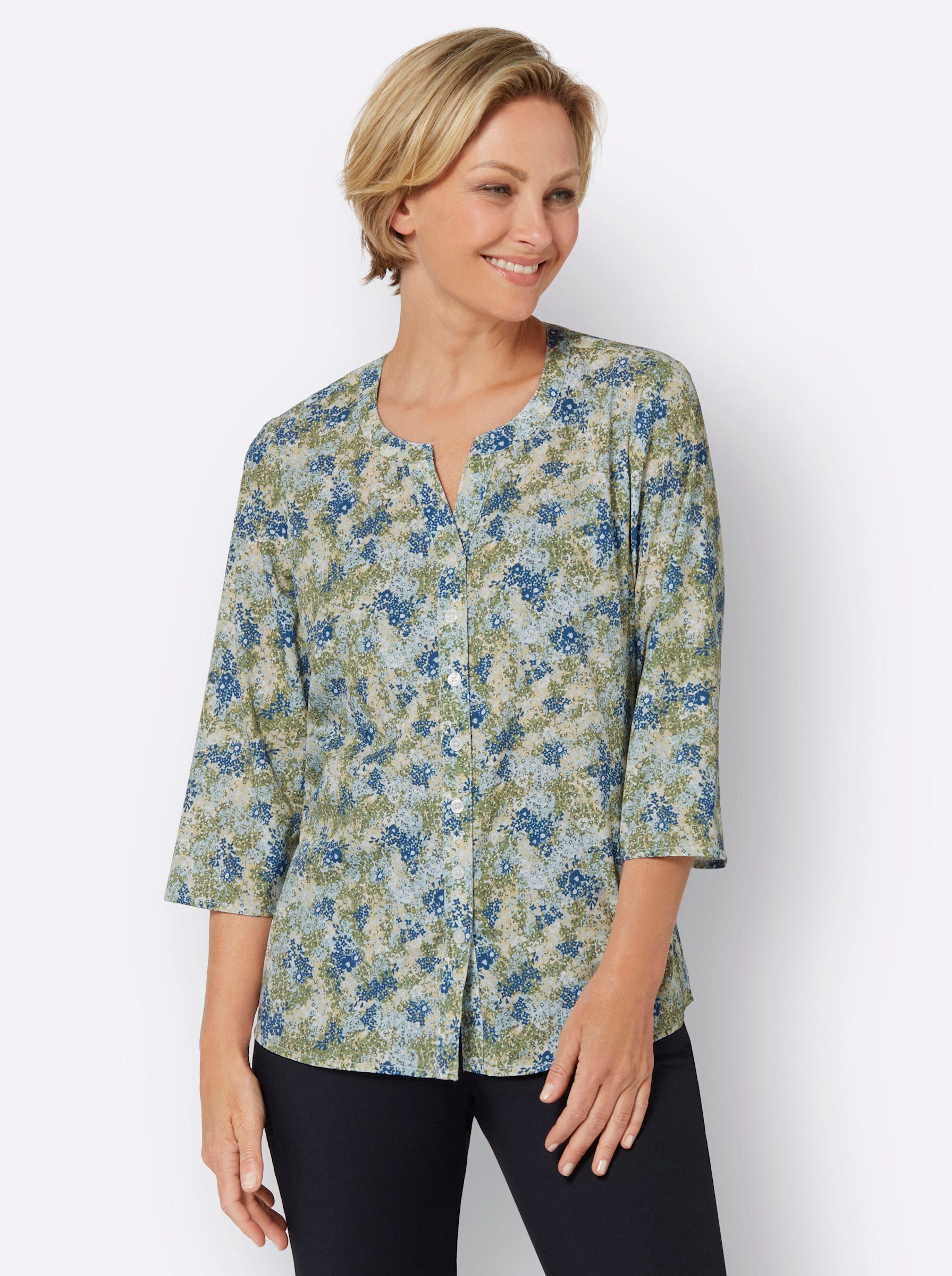 Sieh An Klassische Bluse Bluse Durchgehende Knopfleiste