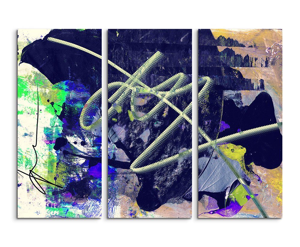 Sinus Art Leinwandbild 130x90cm Wandbild Abstrakt 833 3x90x40cm
