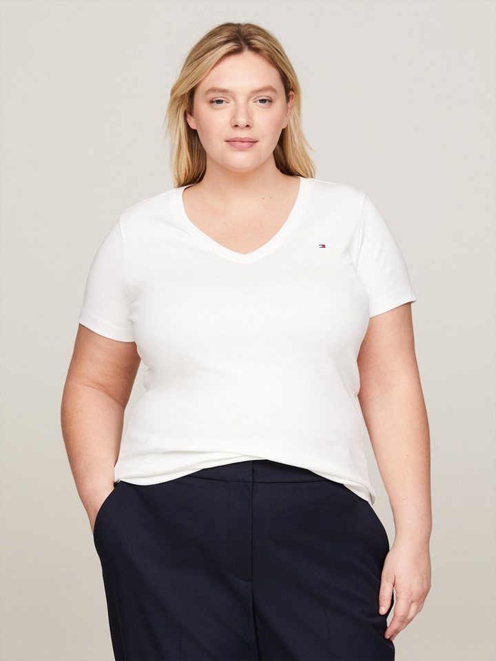 Tommy Hilfiger Curve V Shirt Crv New Slim Cody V Neck Ss In Großen Größen