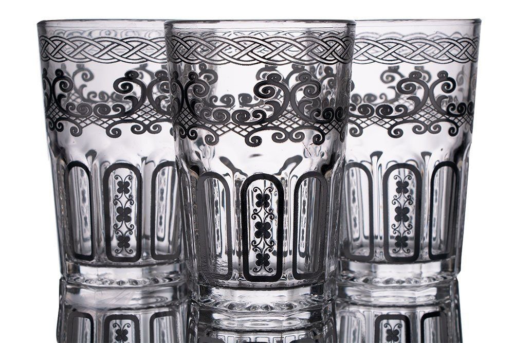 ᐅ Bavary Gläser-Set Gemusterte Wasserglas Set, 12 Teilig, Glas, Silber ...
