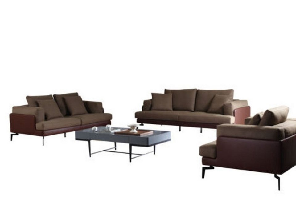 Jvmoebel Wohnzimmer Set Garnitur Italien Sofa Textil Eck Couch Sitz