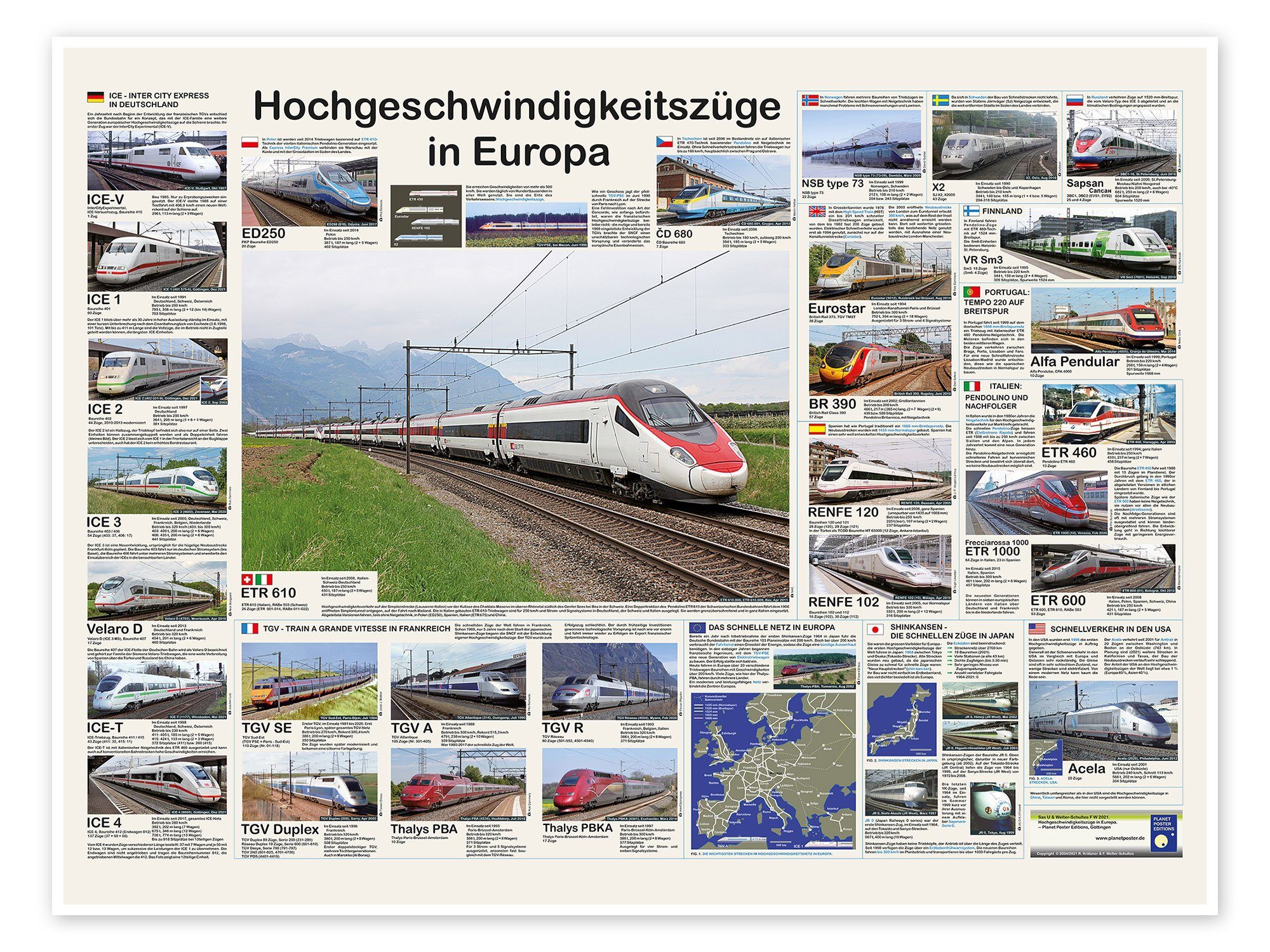 Posterlounge Poster Planet Poster Editions Hochgeschwindigkeitszüge In