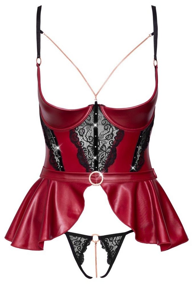 Abierta Fina Set Ouvert Bh Opulent Geschmückter Hebe Bh Rot 75b S 85c Xl