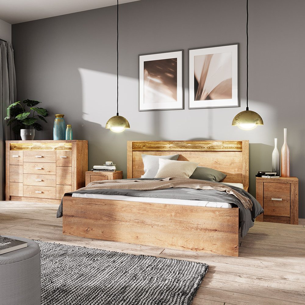 Lomadox Schlafzimmer Set Ingenio 161 Spar Set 4 St Sideboard Bett