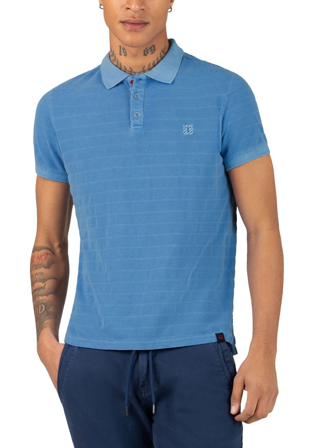 Timezone Poloshirt Tonal Striped 1 Tlg Aus 100 Baumwolle
