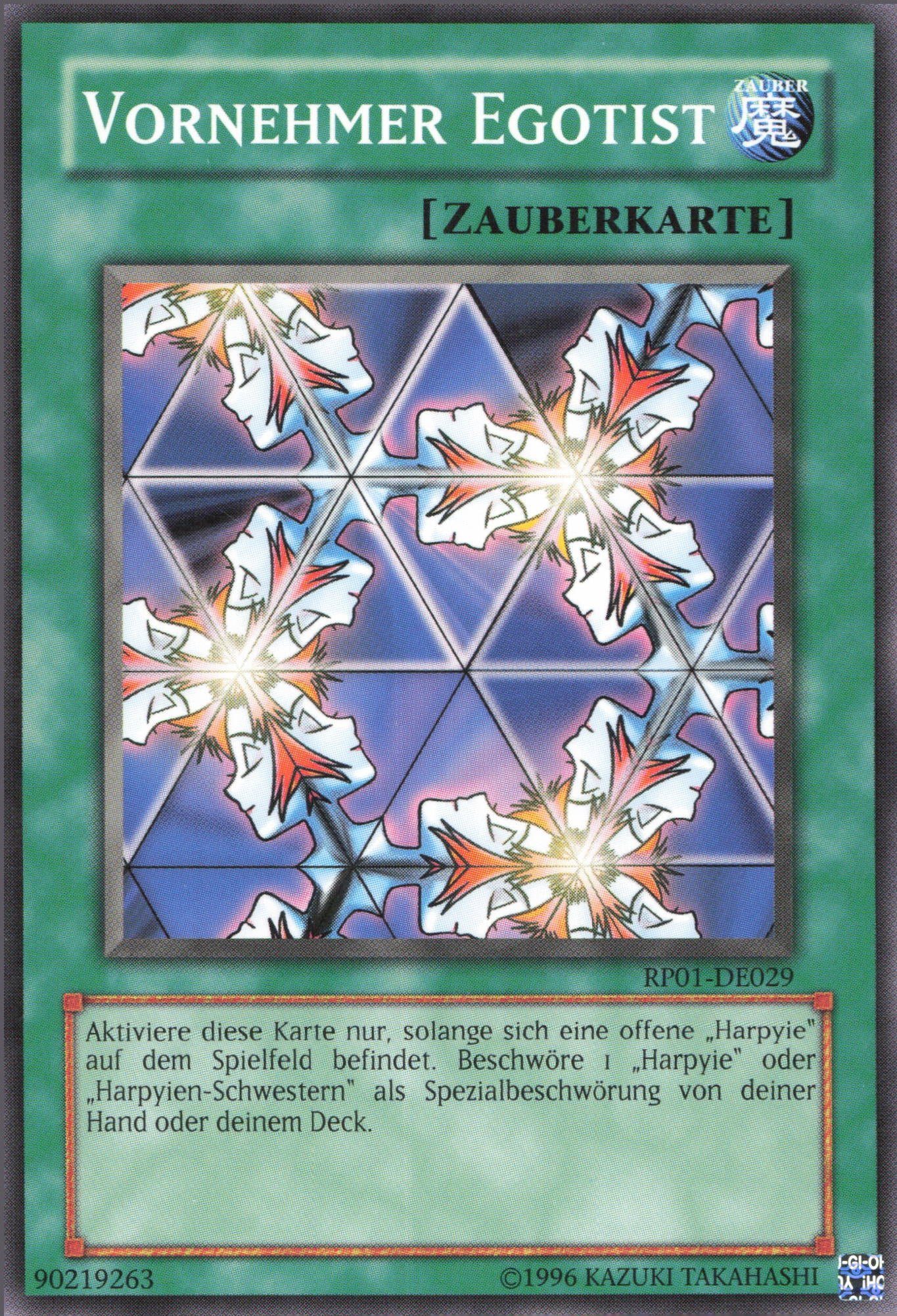ReCollectibles Sammelkarte YuGiOh Karte Vornehmer Egotist deutsch, Yu-Gi-Oh! Karte RP01-DE029 Common