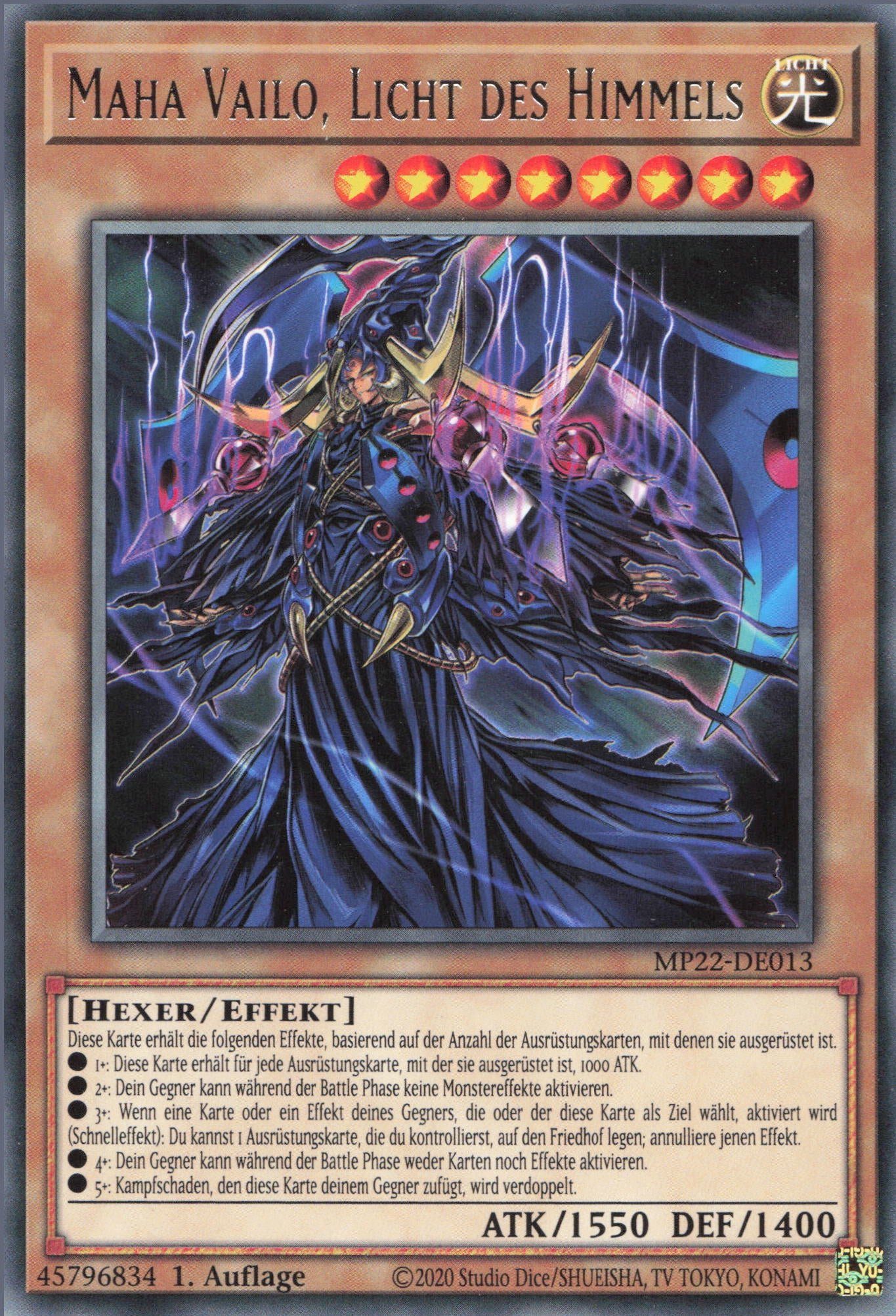 ReCollectibles Sammelkarte YuGiOh Karte Maha Vailo, Licht des Himmels deutsch, Yu-Gi-Oh! Karte ...