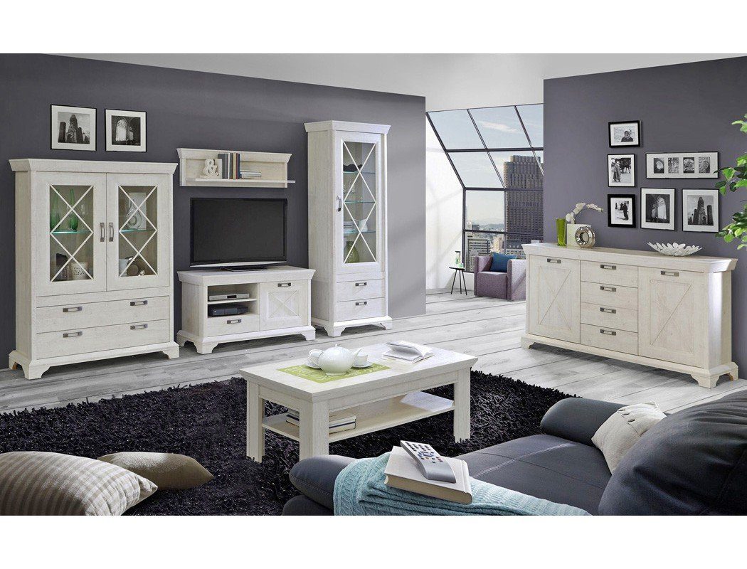 Expendio Wohnzimmer Set Kasimir 30 Spar Set 6 St Pinie Weiss Im