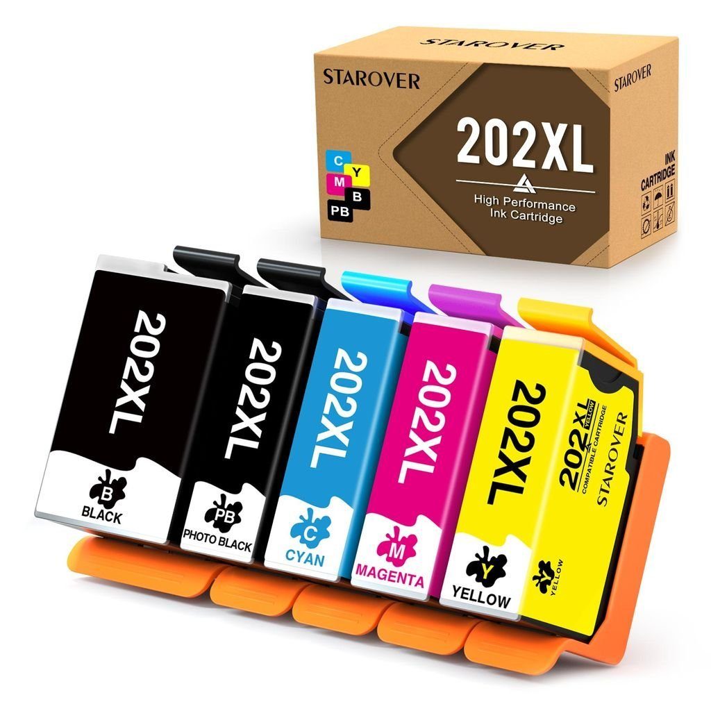 Starover 5er Pack 202xl Multipack Kompatible Für Epson 202 Xl
