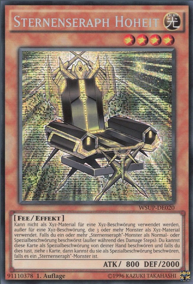 Recollectibles Sammelkarte Yugioh Karte Sternenseraph Hoheit Deutsch