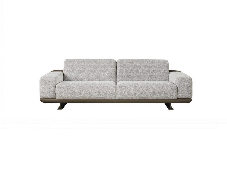 Jvmoebel 3 Sitzer Dreisitzer Sofa 3 Sitzer Polstersofa Grau Stoff