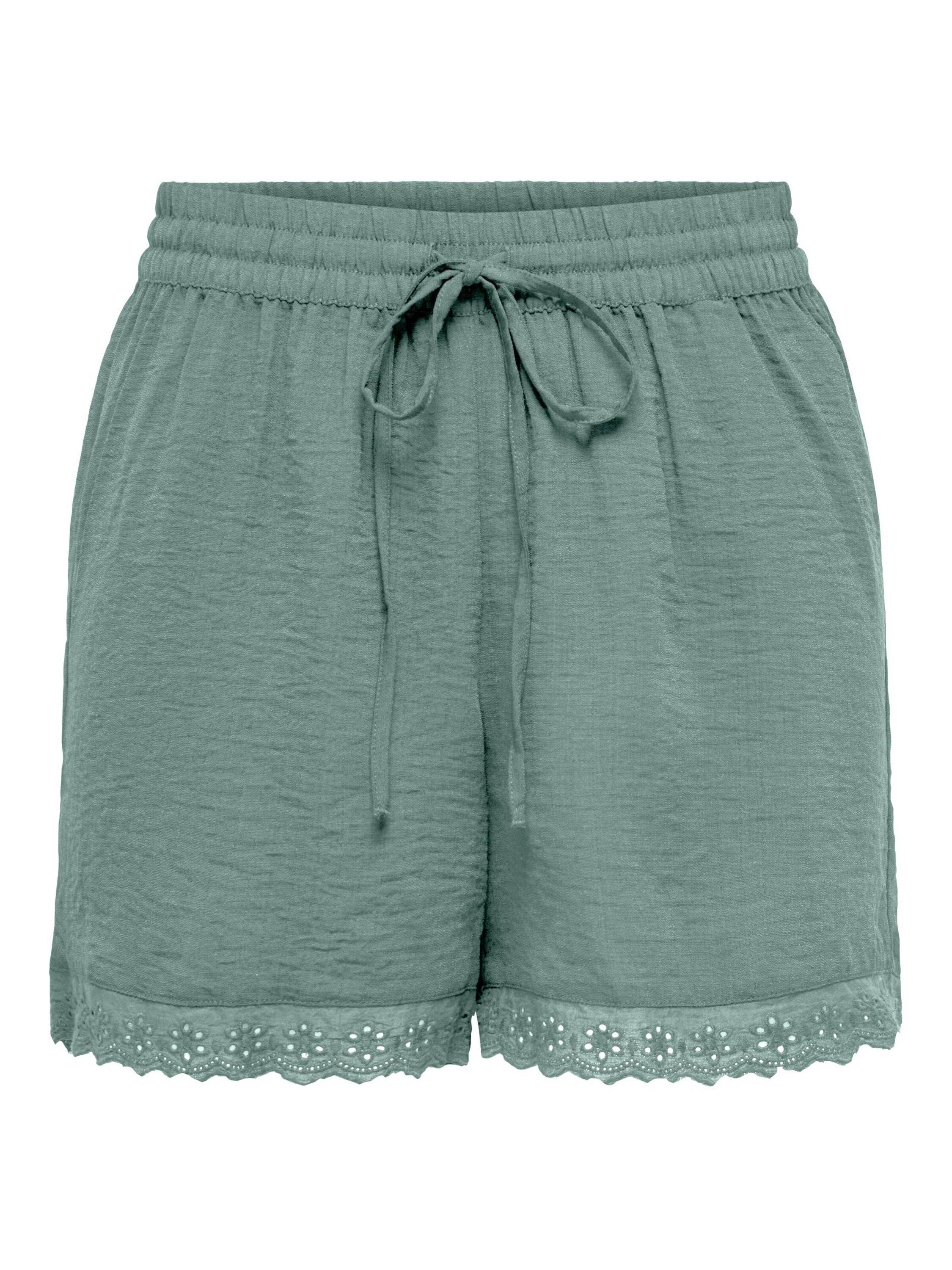 JDY Shorts Rachel (1-tlg) Drapiert/gerafft, Spitze