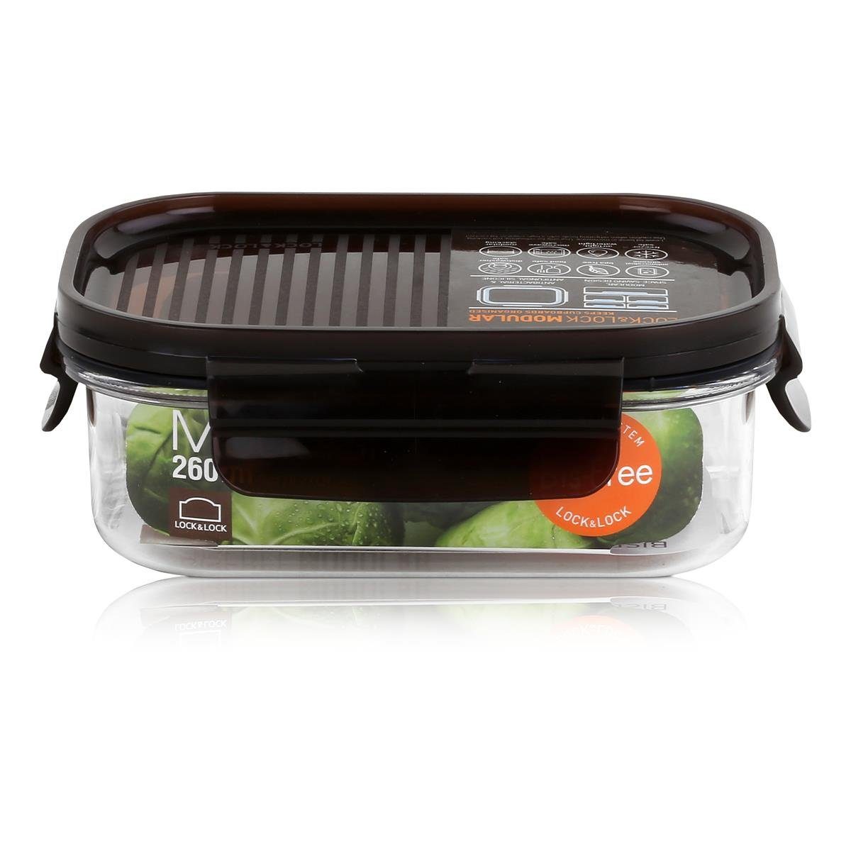 LOCK & LOCK Vorratsdose Lock&Lock Modular LBF401 Frischhaltedose 260ml - Unterteil aus Tritan ...