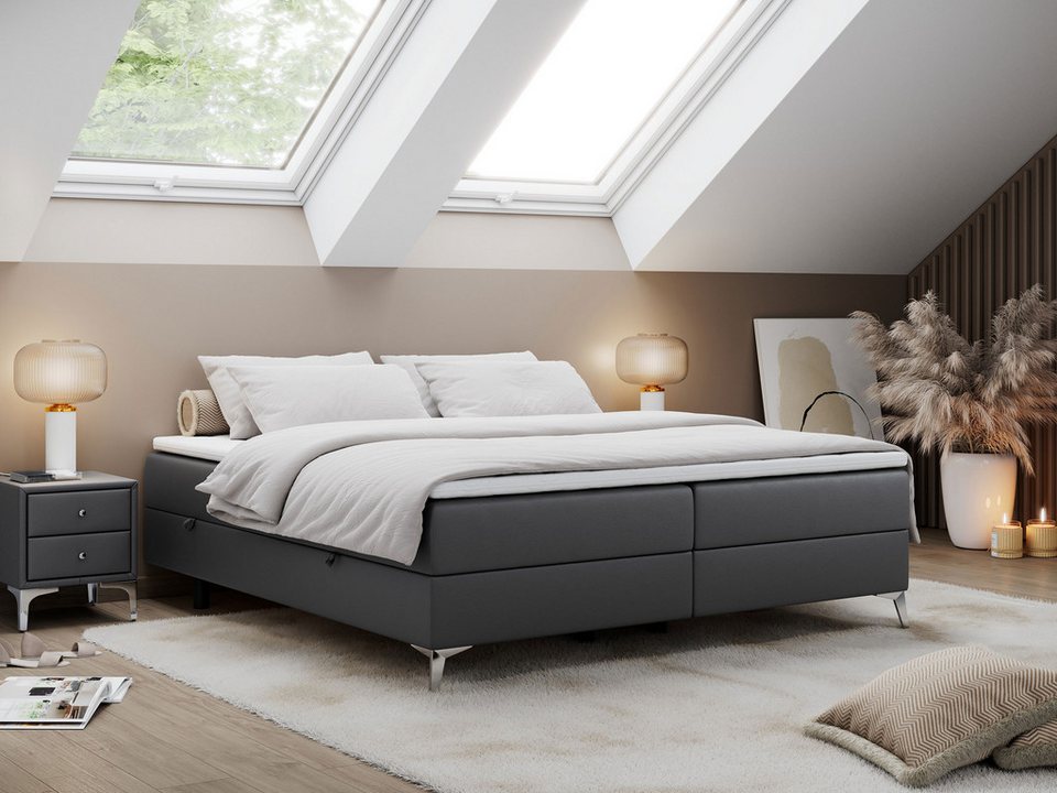Mks MÖbel Boxspringbett Less Set Packung T30 Schaum Bettkästen
