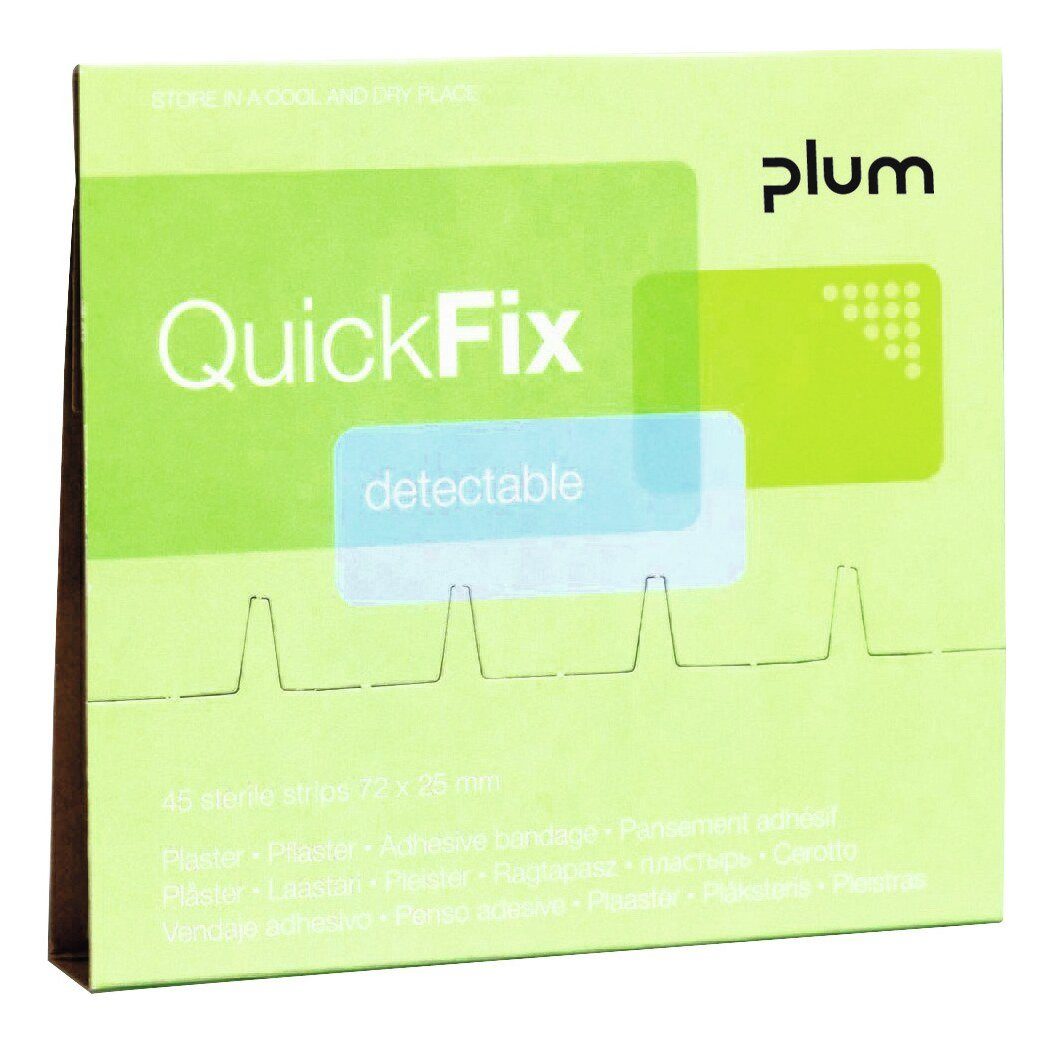 plum Erste-Hilfe-Set, Nachfüllpackung QuickFix mit 45 Pflaster., blau