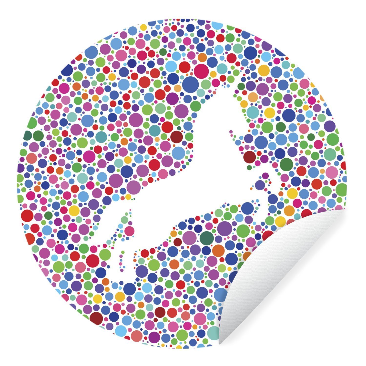 Muchowow Wandsticker Eine Illustration Eines Weißen Einhorns Auf Einem