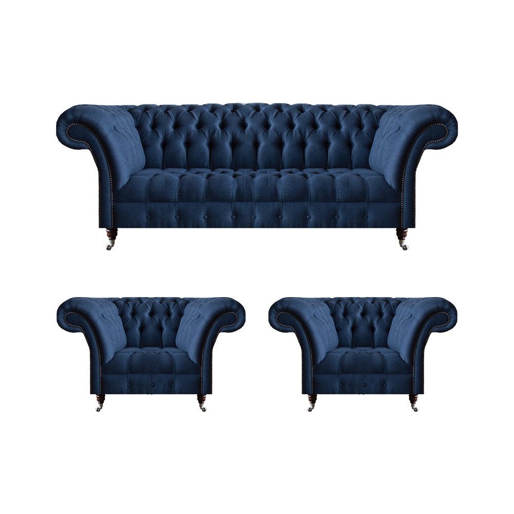 Jvmoebel Wohnzimmer Set Luxuriöse Chesterfield Garnitur Moderner