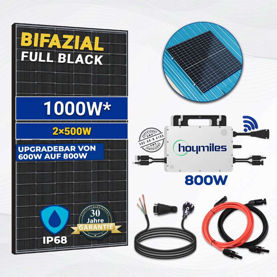 Solar Hook Etm Solaranlage 1000w Balkonkraftwerk Bifazial 800w