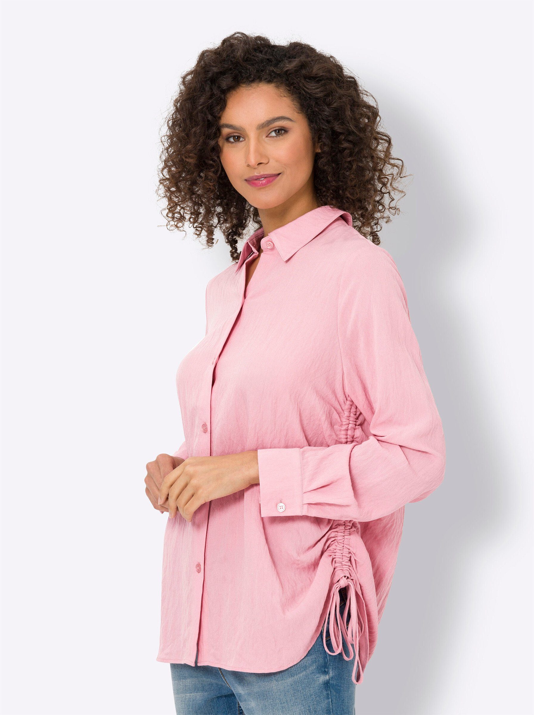 heine Klassische Bluse Bluse, Raffinierte, doppelt gelegte Tunnelzüge ...