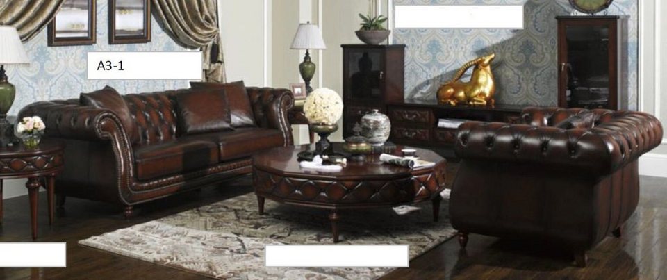 Jvmoebel Chesterfield Sofa Klassische Polster Couch Chesterfield 3