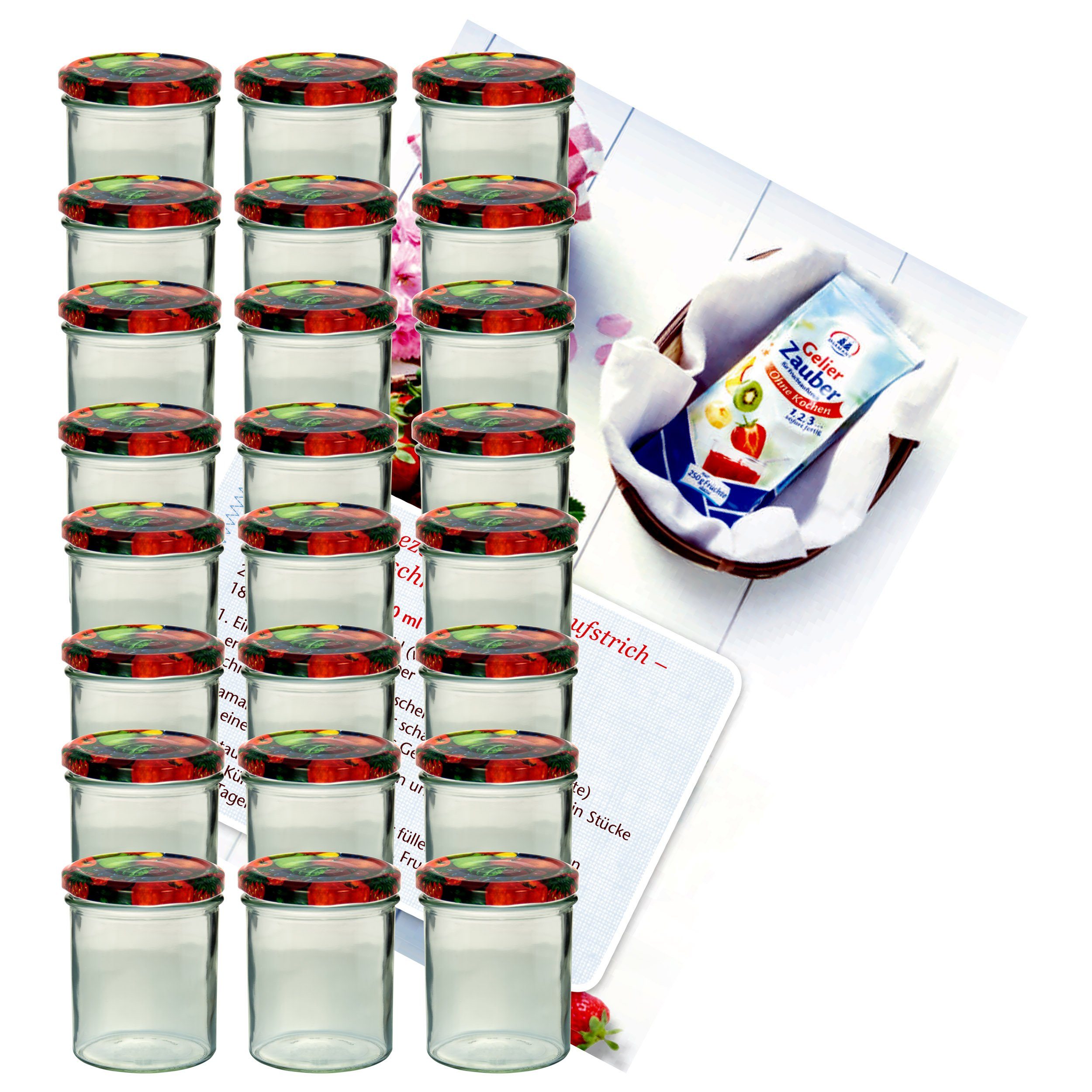Mambocat Einmachglas 25er Set Sturzglas 350 Ml To 82 Obst Deckel Incl