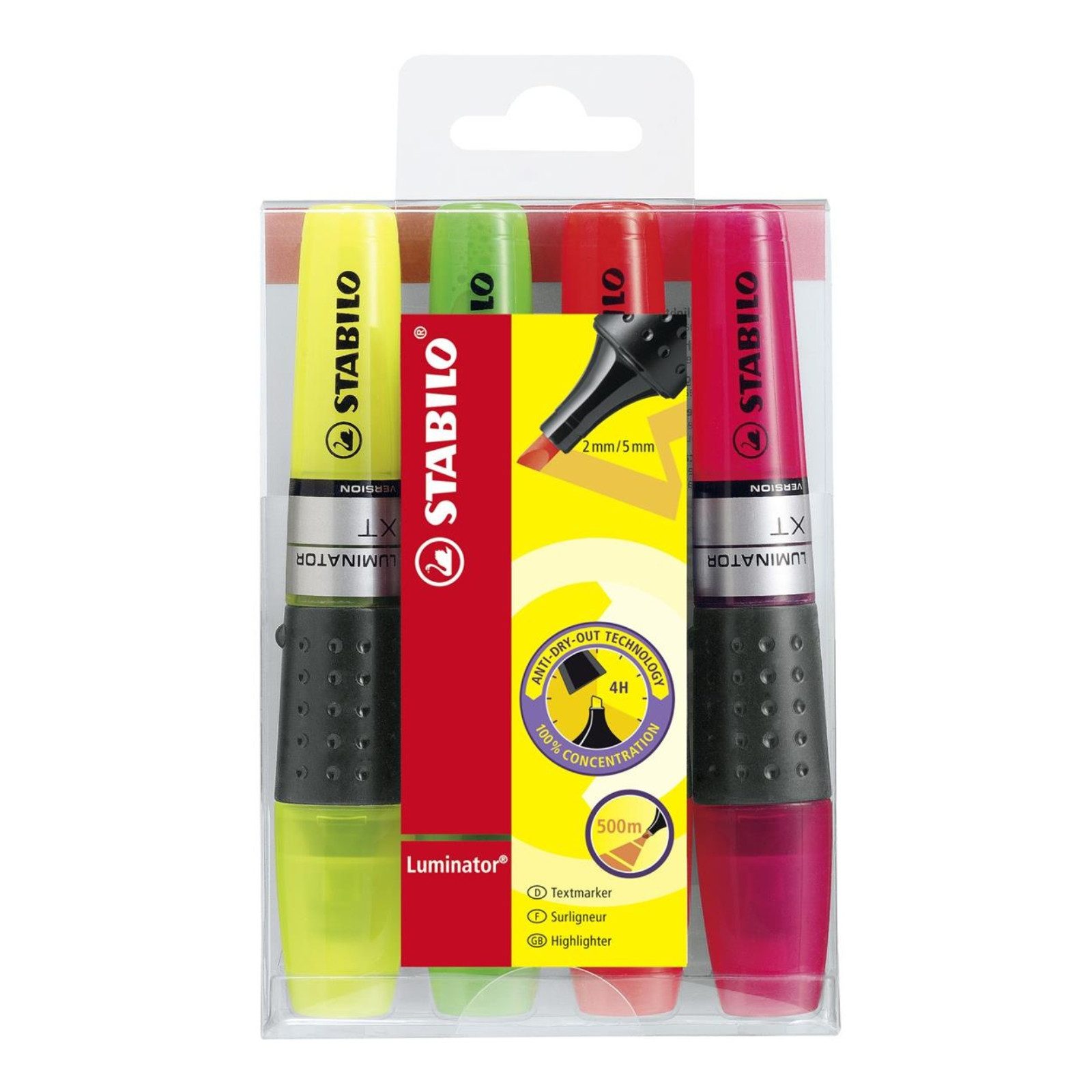 STABILO Marker STABILO LUMINATOR Textmarker - 2+5 mm - 4er Set ...