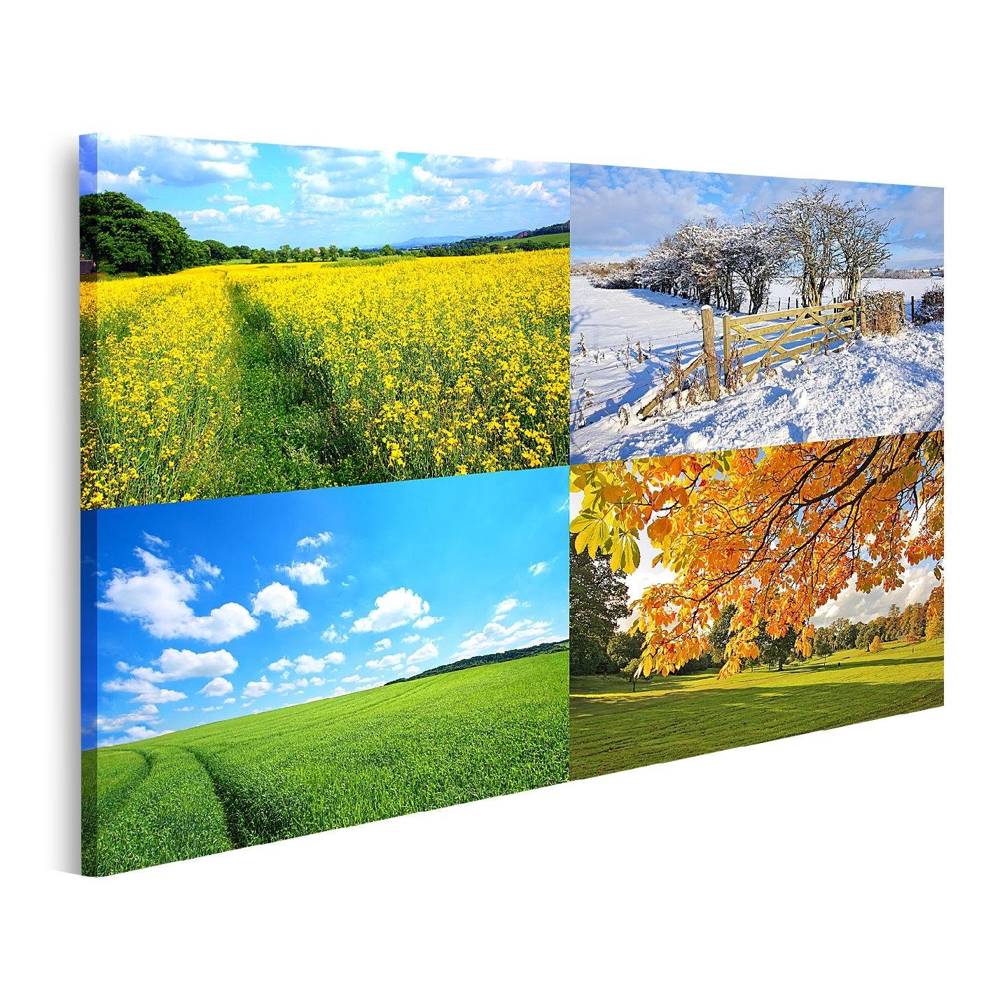 islandburner Leinwandbild Bild auf Leinwand Four Seasons Collection Landschaft Horizontal Wandbi