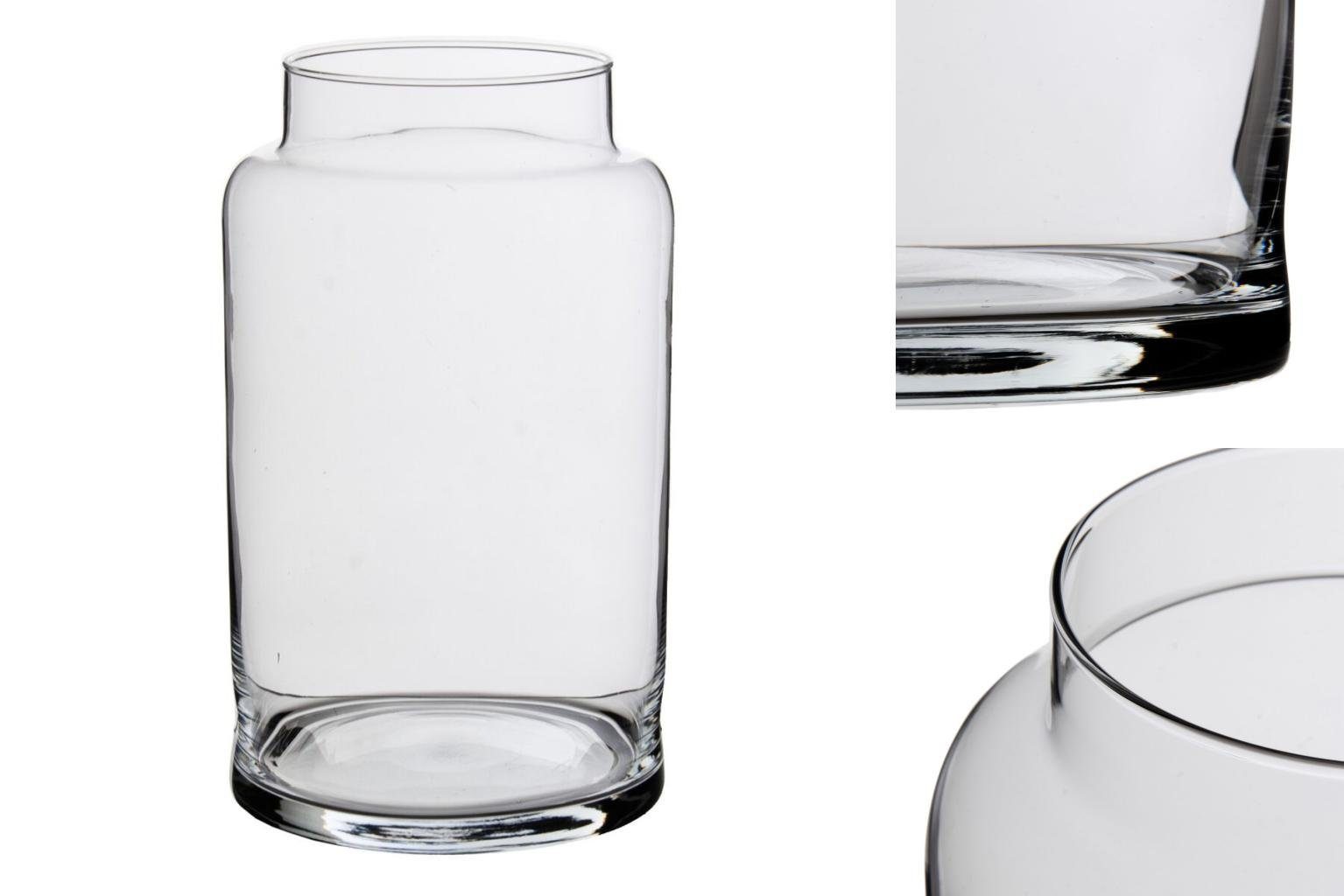 Bigbuy Dekovase Vase Glas Durchsichtig 17 X 17 X 30 Cm