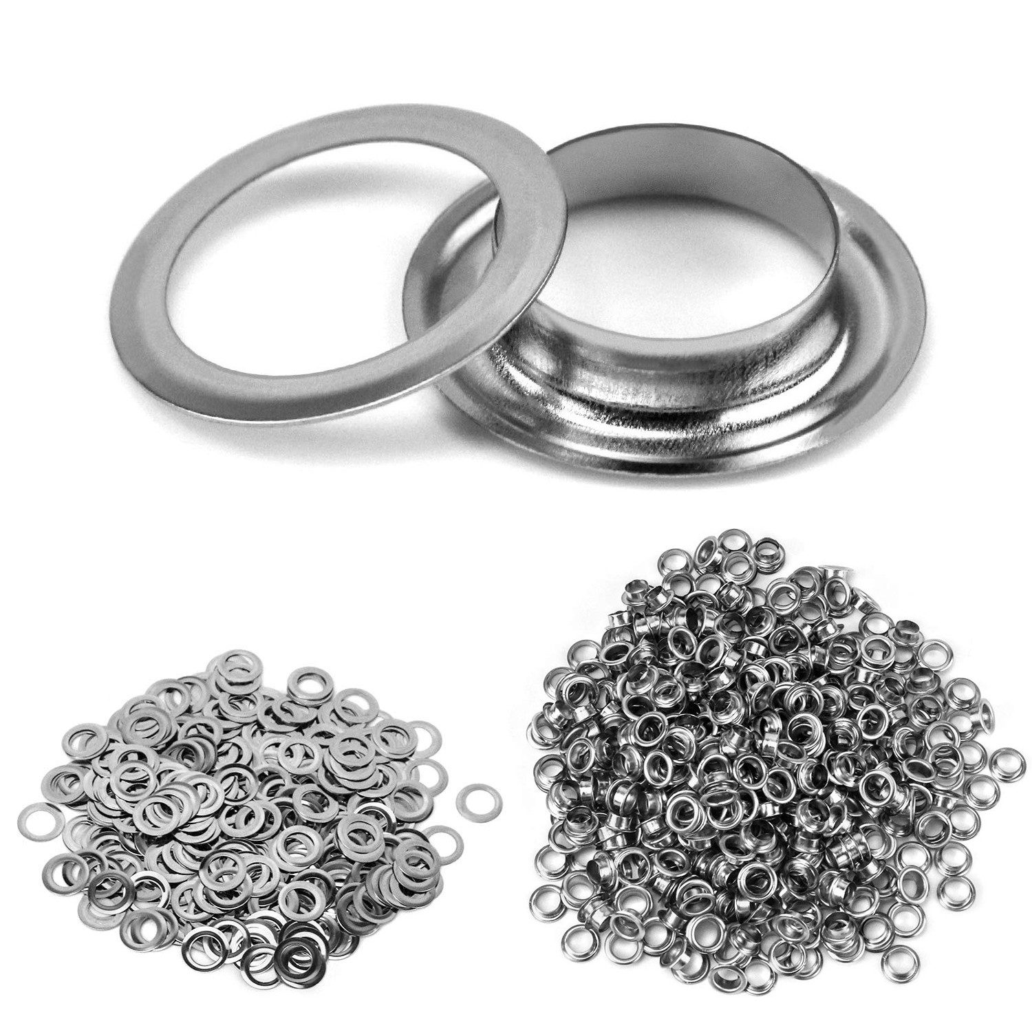 BlingBin Öse Ösen Set für Planenösen Ringösen Eyelets Passend Ösenzange (1er Set, 1000-St., 1000 ...