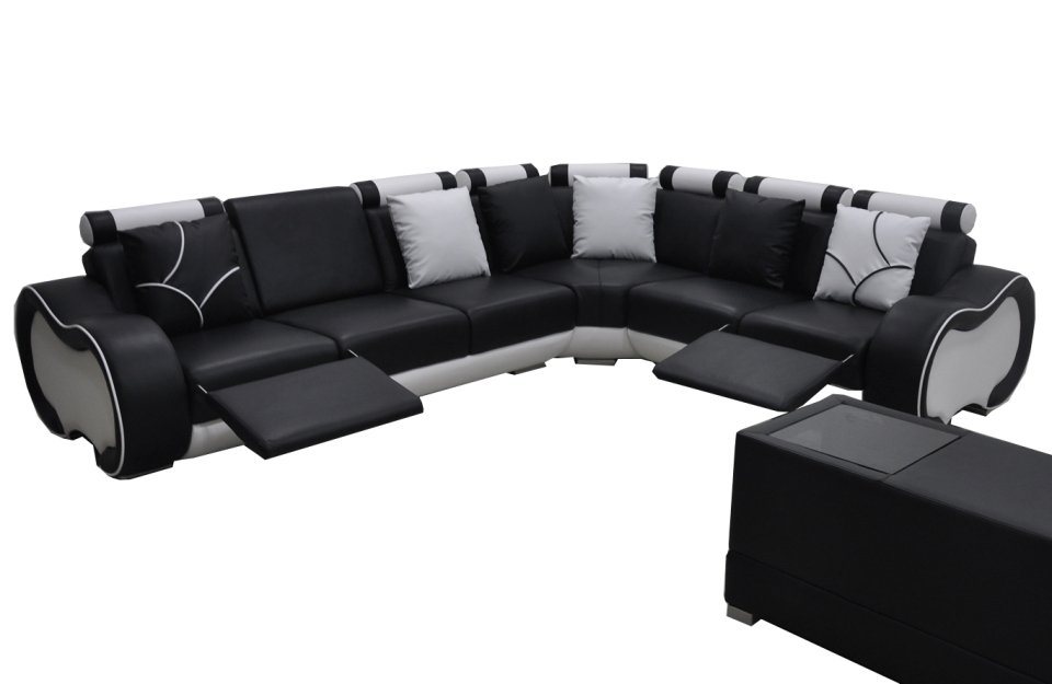 Jvmoebel Ecksofa Ecke Leder Modern Xxl Couch Wohnlandschaft Ledersofa