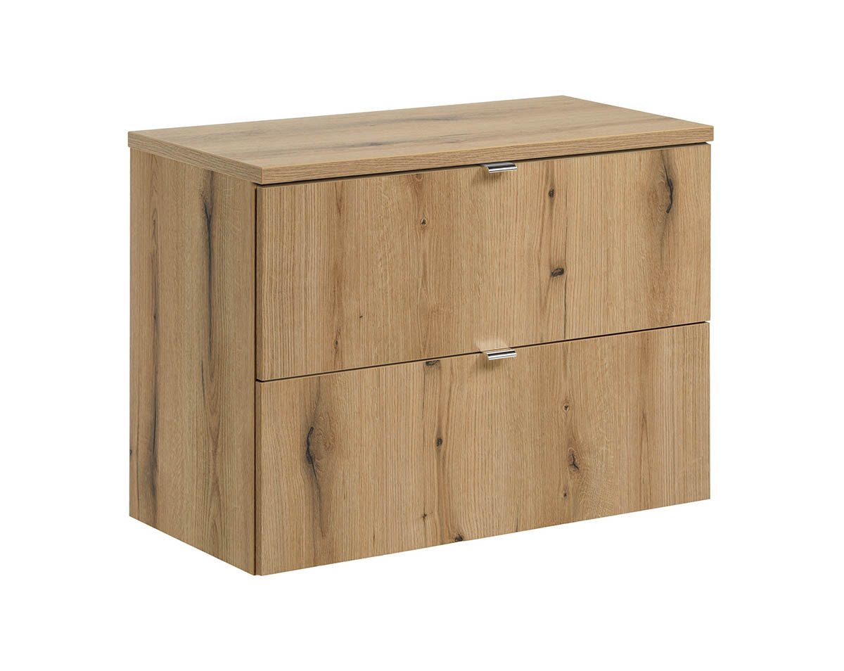 Einfachgutemoebel Waschtisch Set Bad Waschplatz Iluna Oak 80cm
