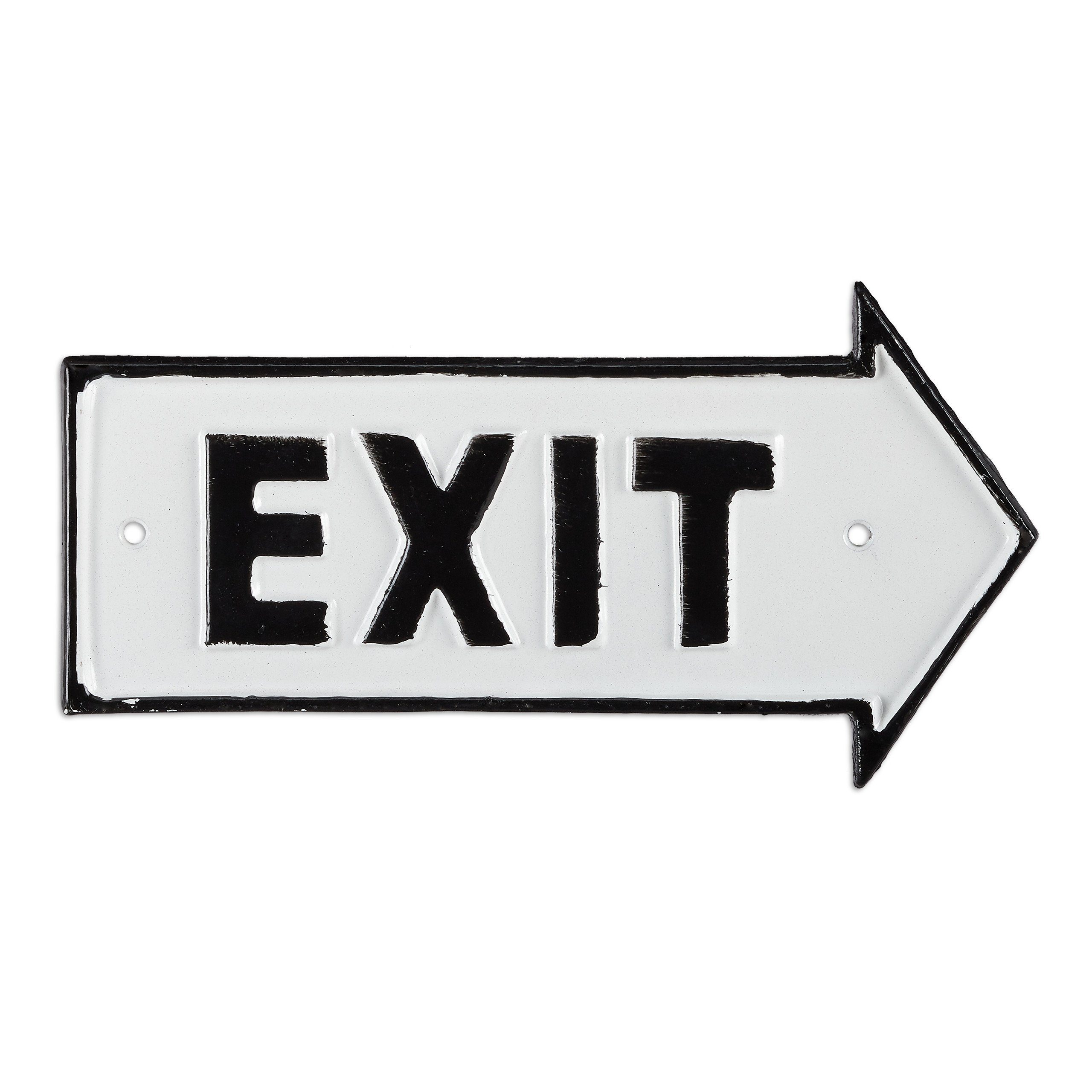 relaxdays Metallschild Exit Schild